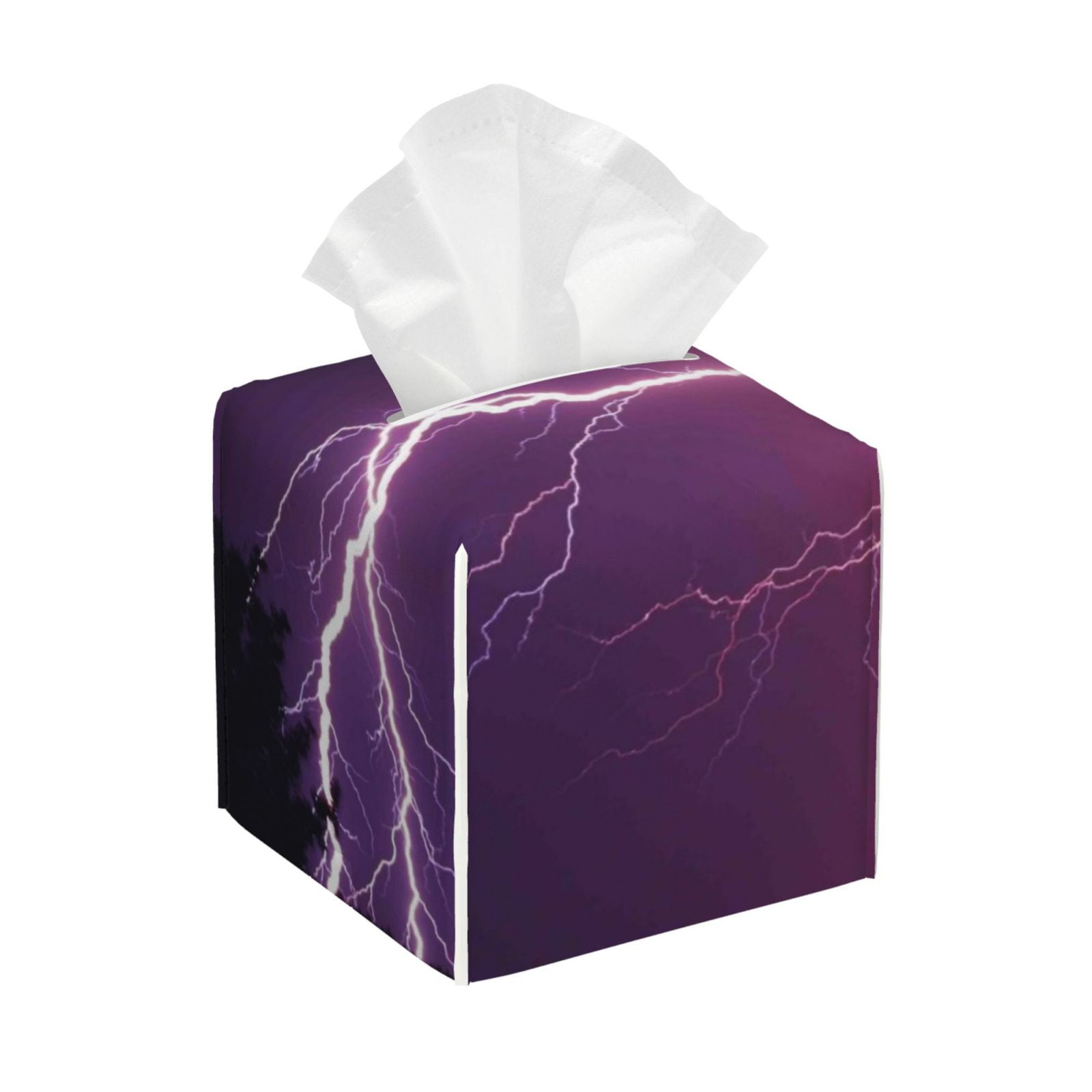 Naloa Thunderstorm Violet Purple Tissue Box CoverLeather Tissue Holder ...