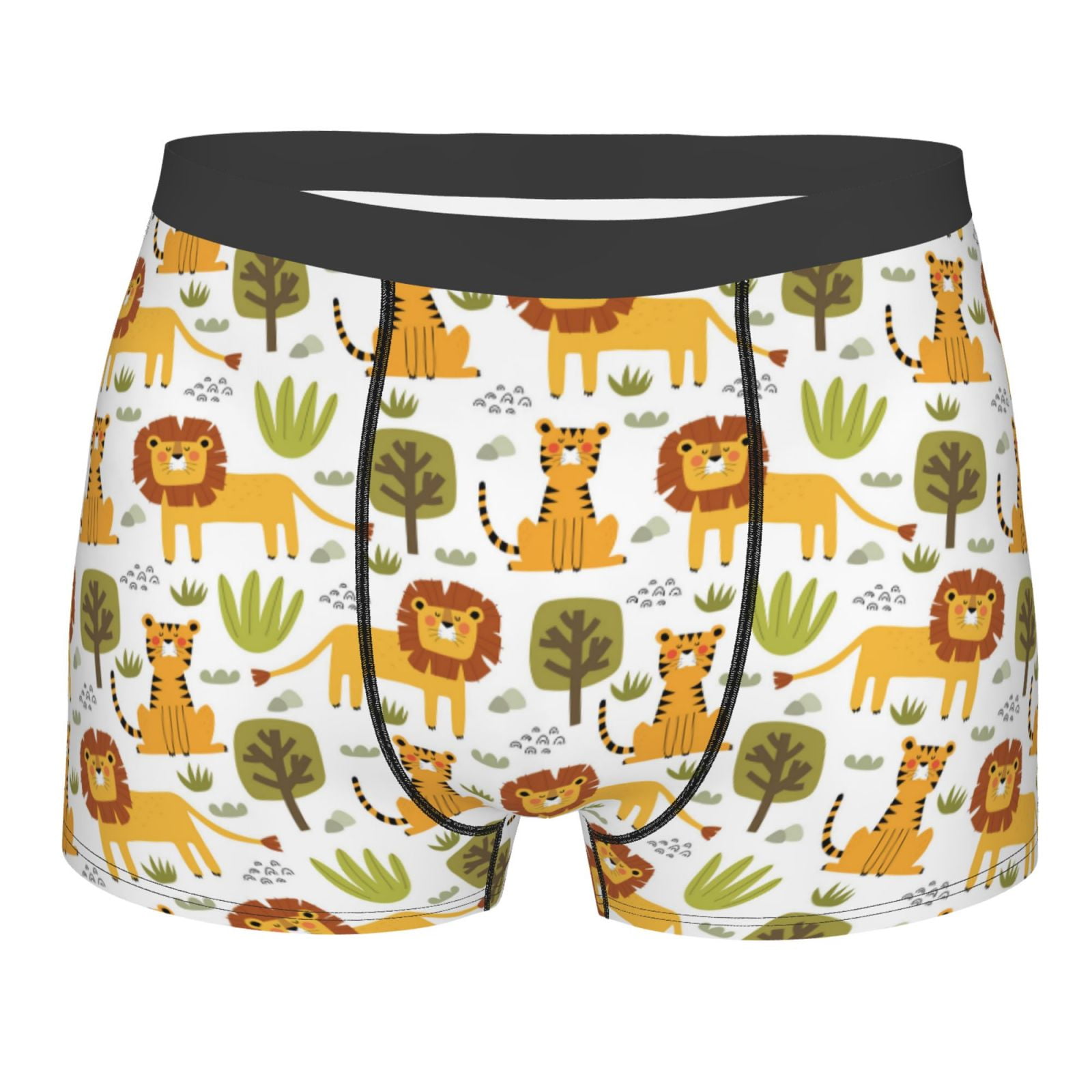 Naloa Tiger Lion Print Mens Underwear - Boxers for Men, Classic Briefs ...