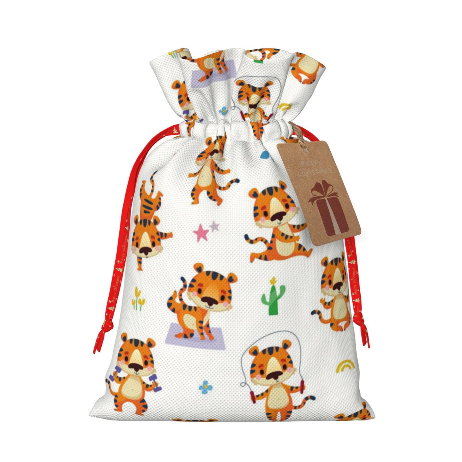 Naloa Tigers go in for Sports Drawstring Christmas Bags, 3D Xmas Gift Bags, Christmas Wrapping ...