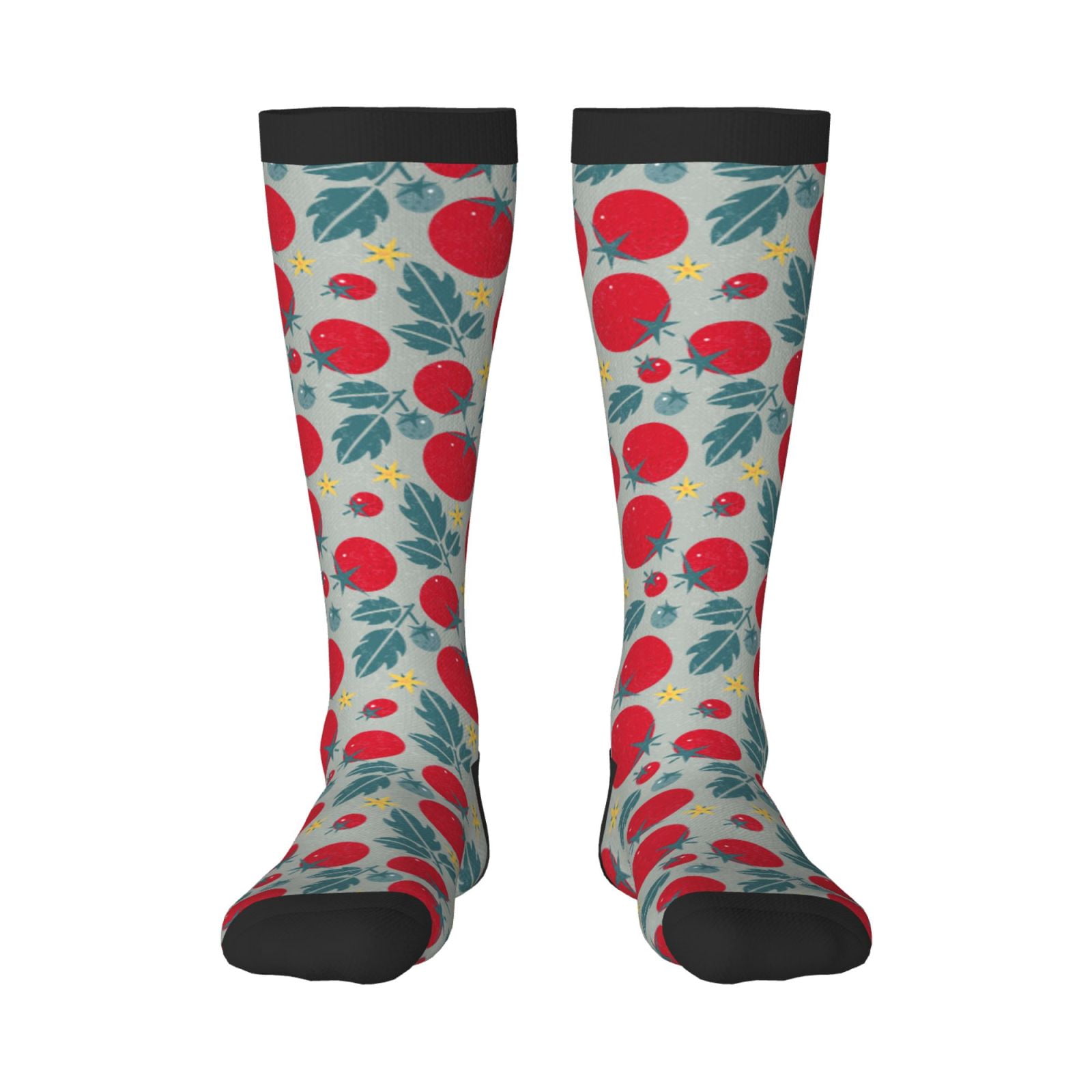 Naloa Tomato Thigh High Socks Extra Long Stretchy Sock Women Over Knee ...