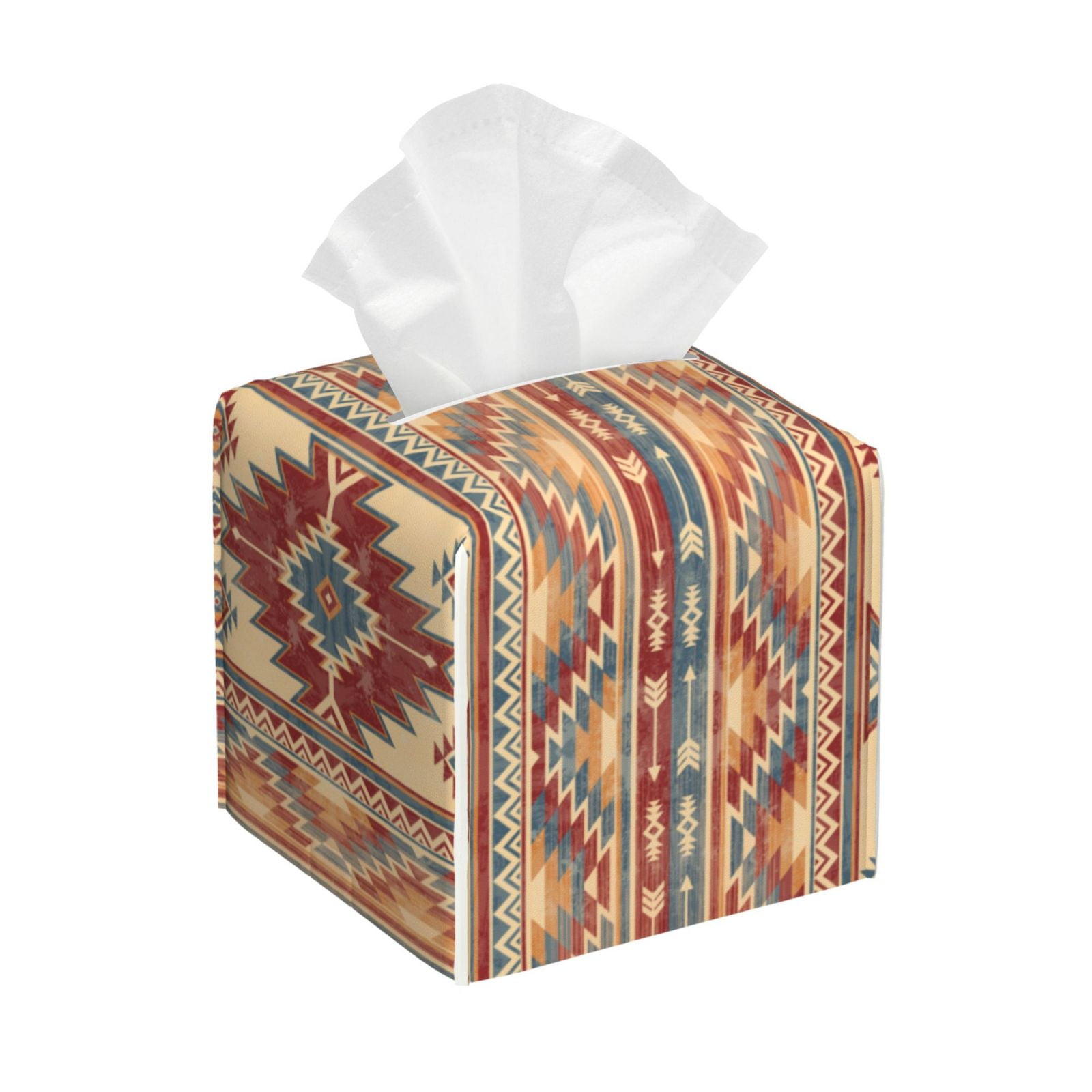 Naloa Traditional Tribal Aztec Tissue Box CoverLeather Tissue Holder ...