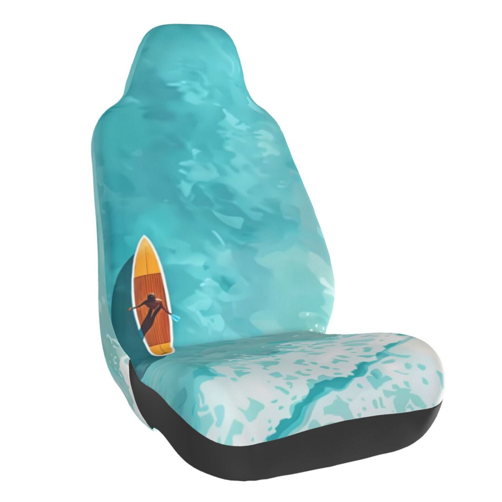 Naloa Tranquil Ocean Canoe Journey Car Seat Covers Universal Front Seat ...