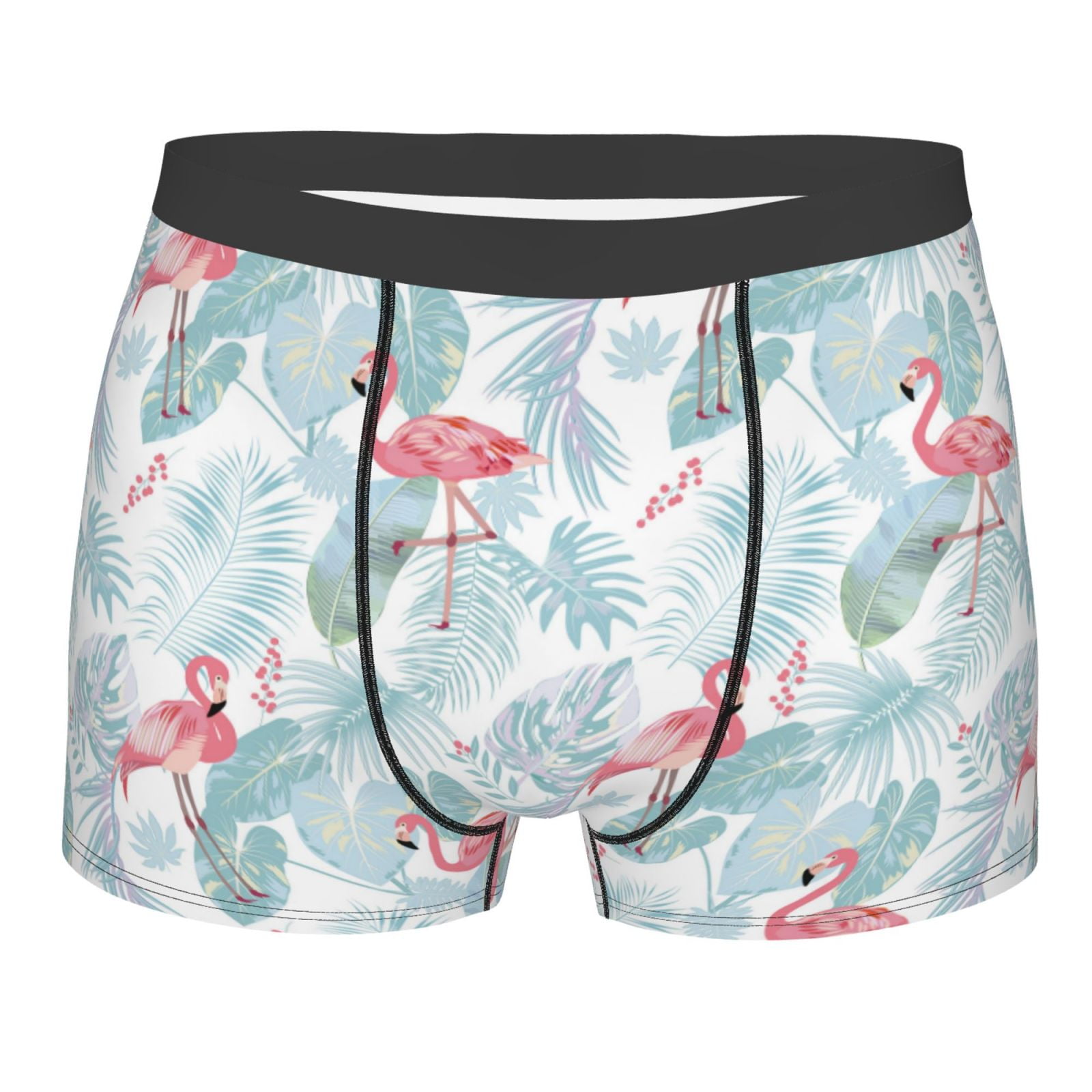 Naloa Tropical Flamingo Print Mens Underwear - Boxers for Men, Classic ...