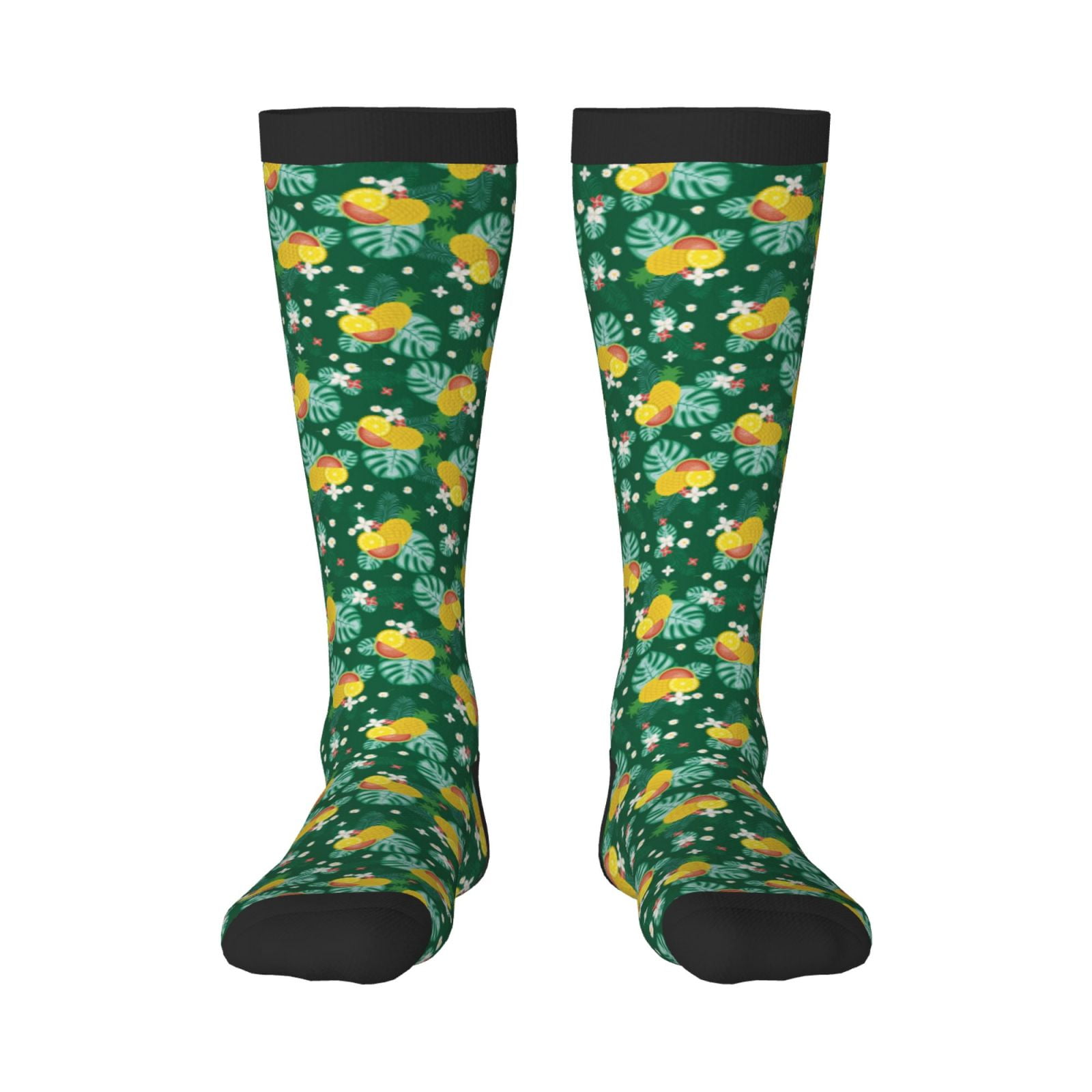 Naloa Tropical Fruit Thigh High Socks Extra Long Stretchy Sock Women ...
