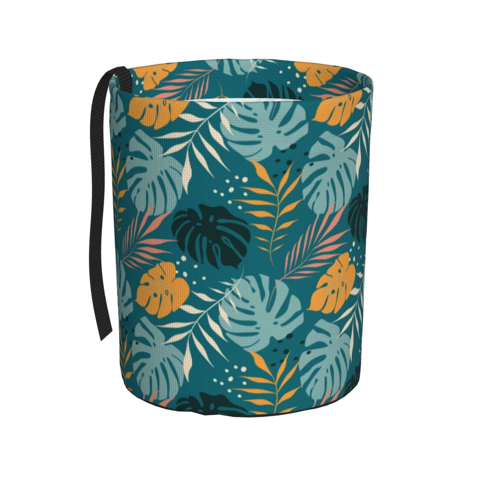 Naloa Tropical Leaves Car Trash Can Garbage Car Accessories Trash Can ...