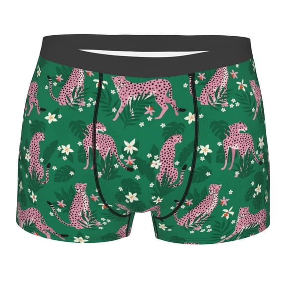 Naloa Tropical Leopard Print Mens Underwear - Boxers for Men, Classic ...