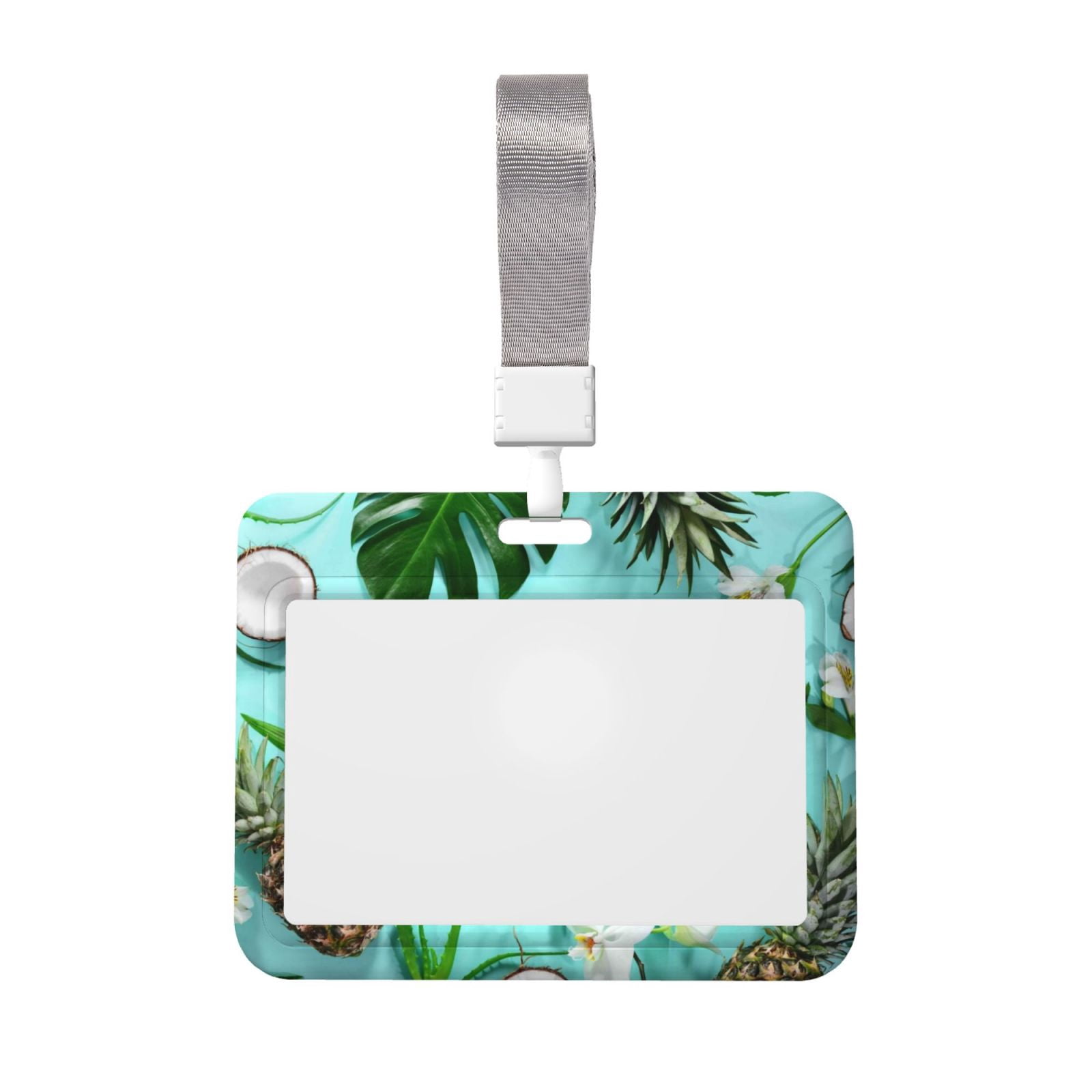 Naloa Tropical Pineapple Card Badge Holder Work Badge Sleeve for Office ...