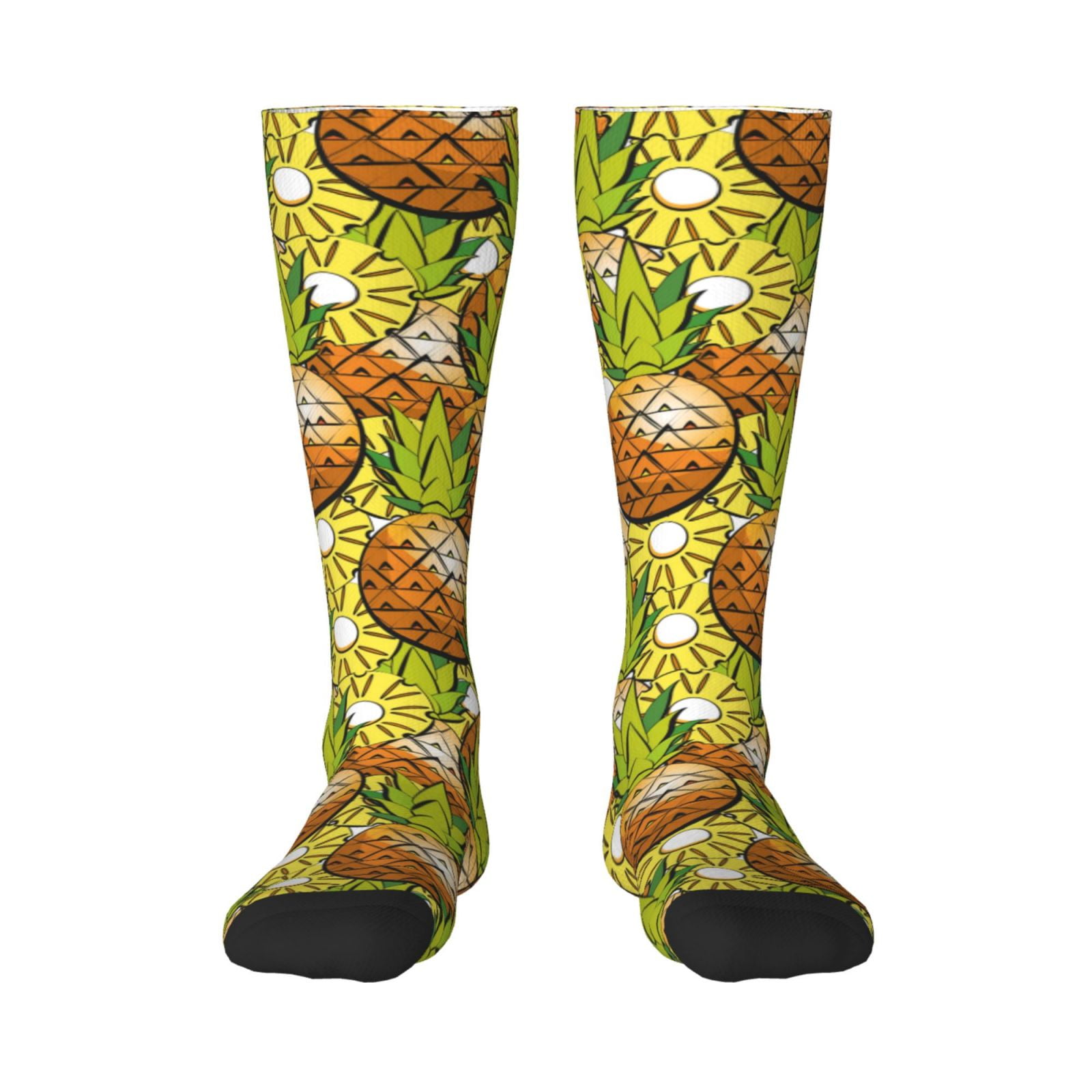Naloa Tropical Summer Fruit Thigh High Socks Extra Long Stretchy Sock ...