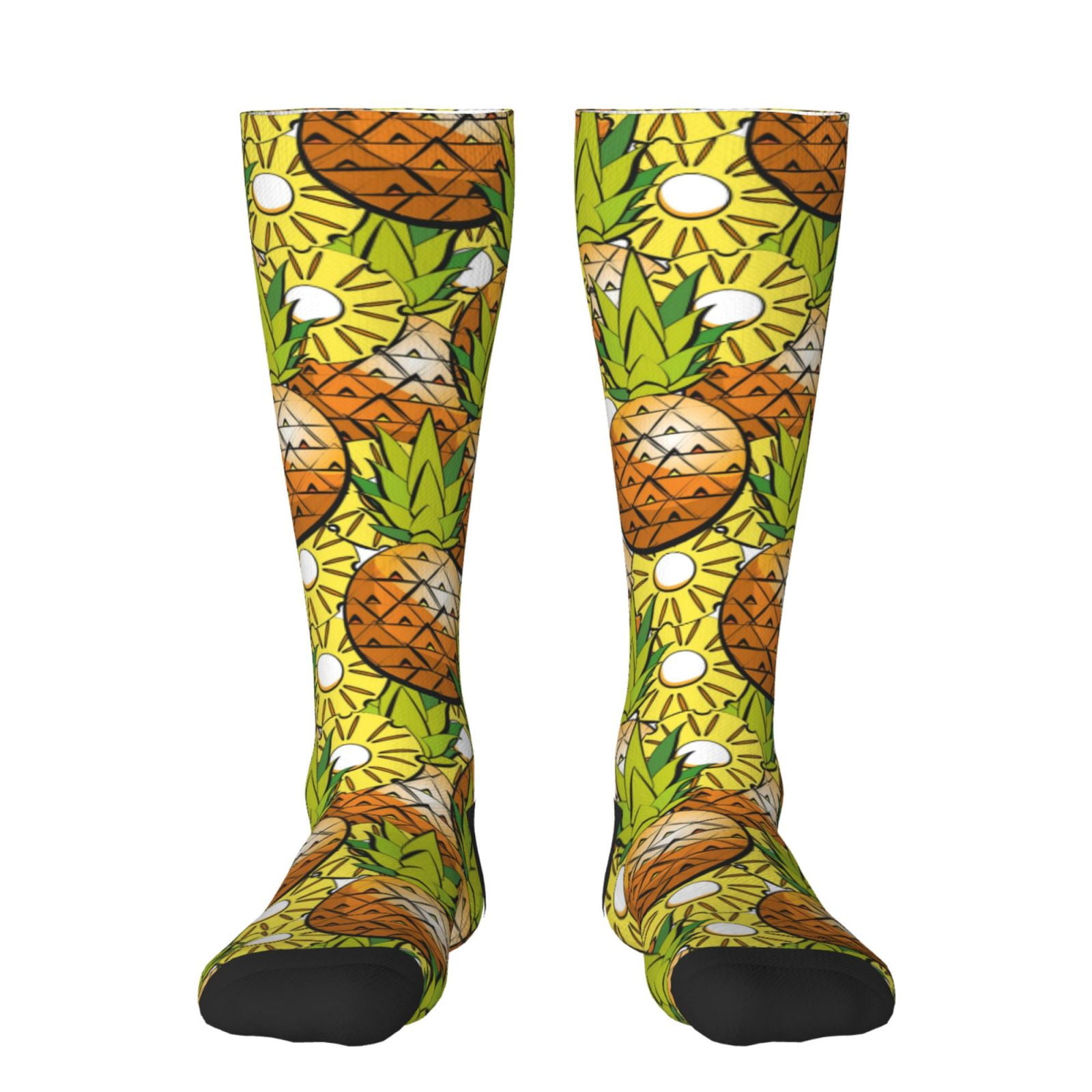 Naloa Tropical Summer Fruit Thigh High Socks Extra Long Stretchy Sock ...
