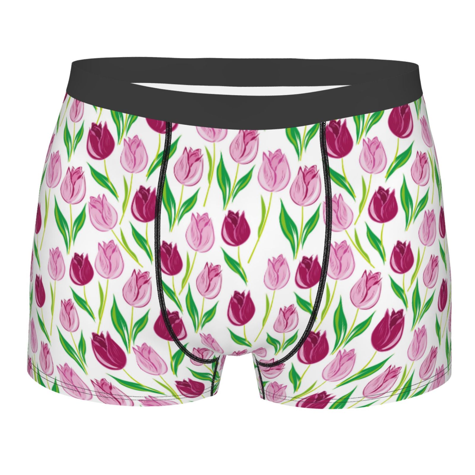 Naloa Tulips Flowers Print Mens Underwear - Boxers for Men, Classic ...