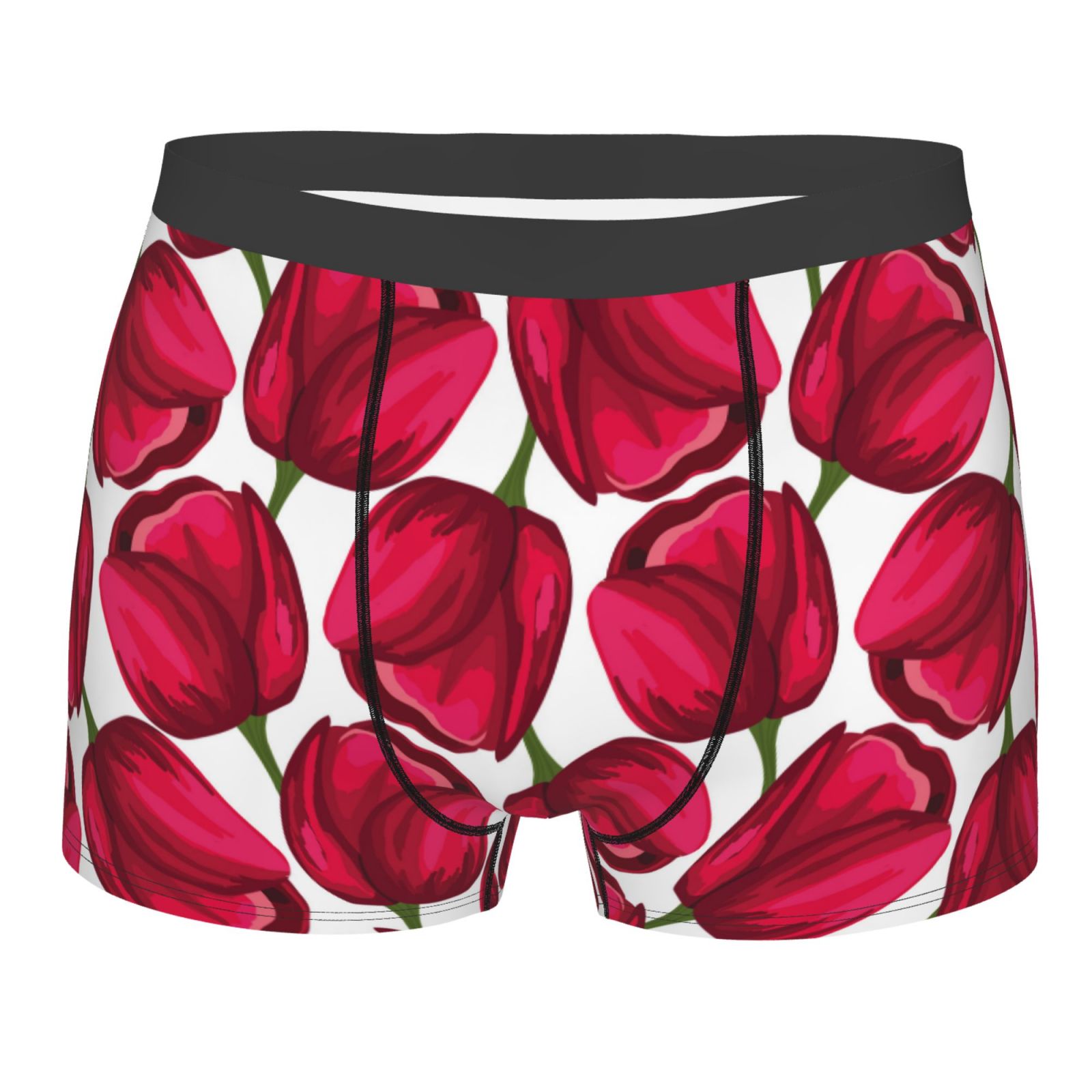 Naloa Tulips Flowers Print Mens Underwear - Boxers for Men, Classic ...