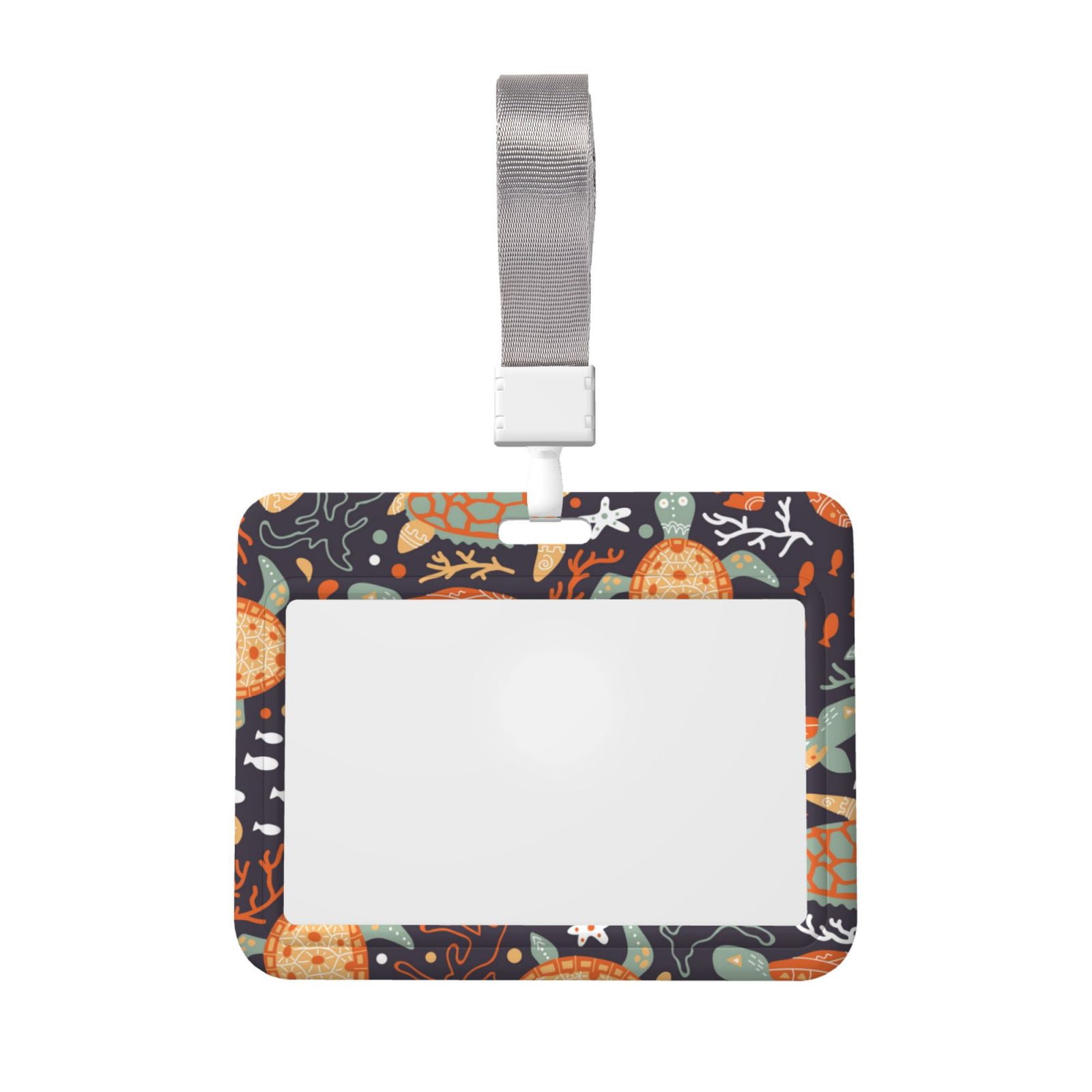 Naloa Turtles and Sea Plants Card Badge Holder Work Badge Sleeve for ...