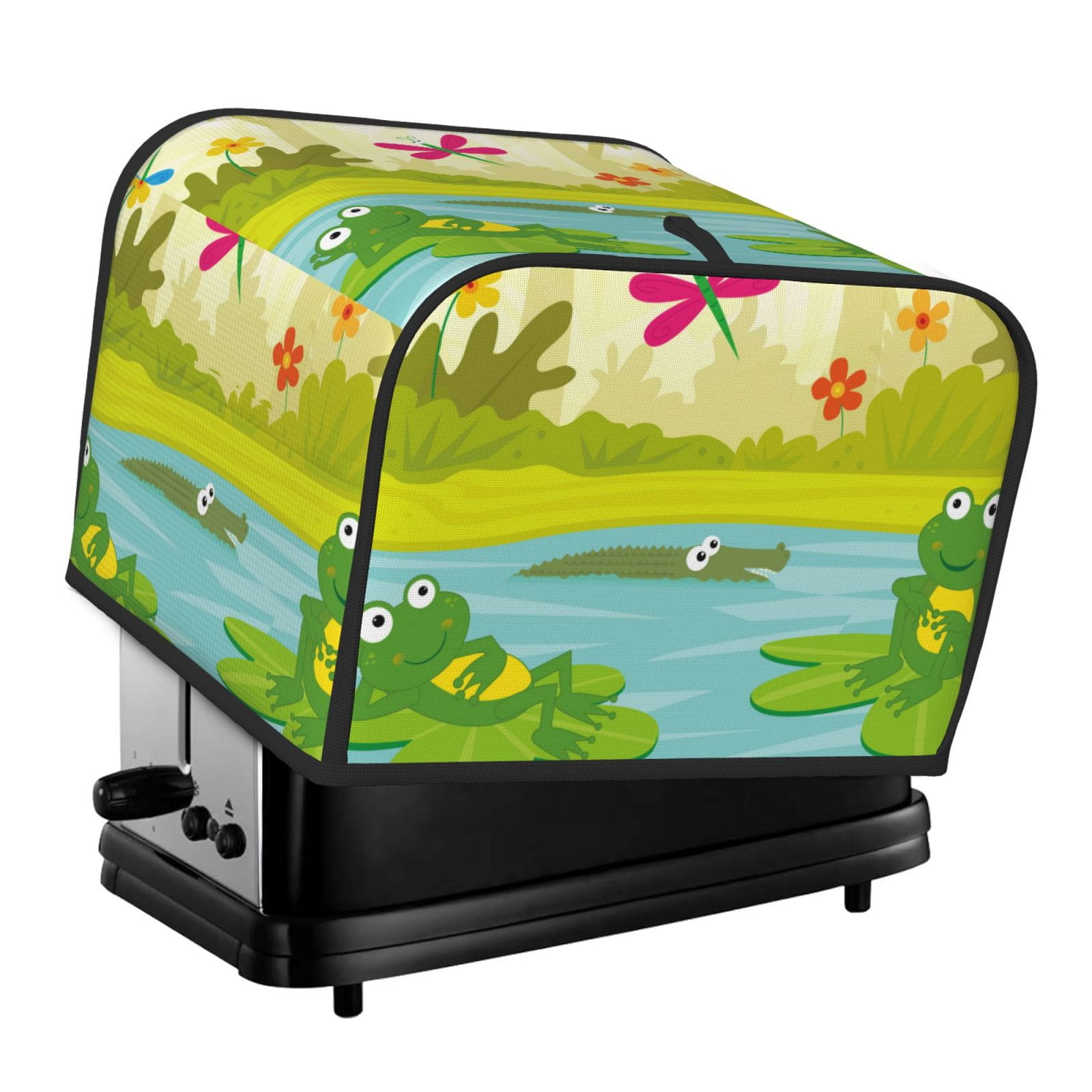 Naloa Two Frogs Are Sitting On Water Lilies 4 Slice Toaster Dust Cover ...