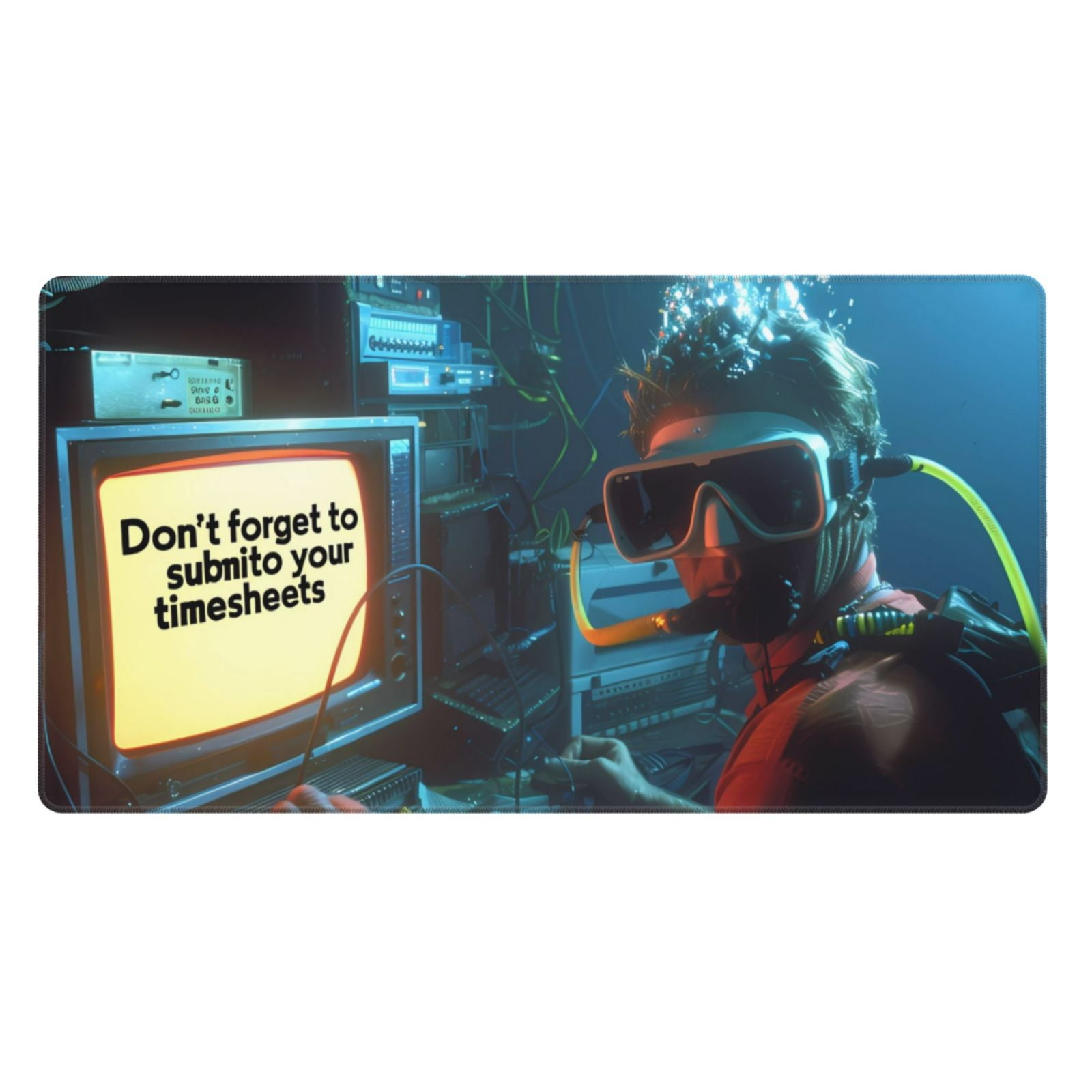 Naloa Underwater Office Diver Gaming Mouse Pad Large Mouse Mat Long ...