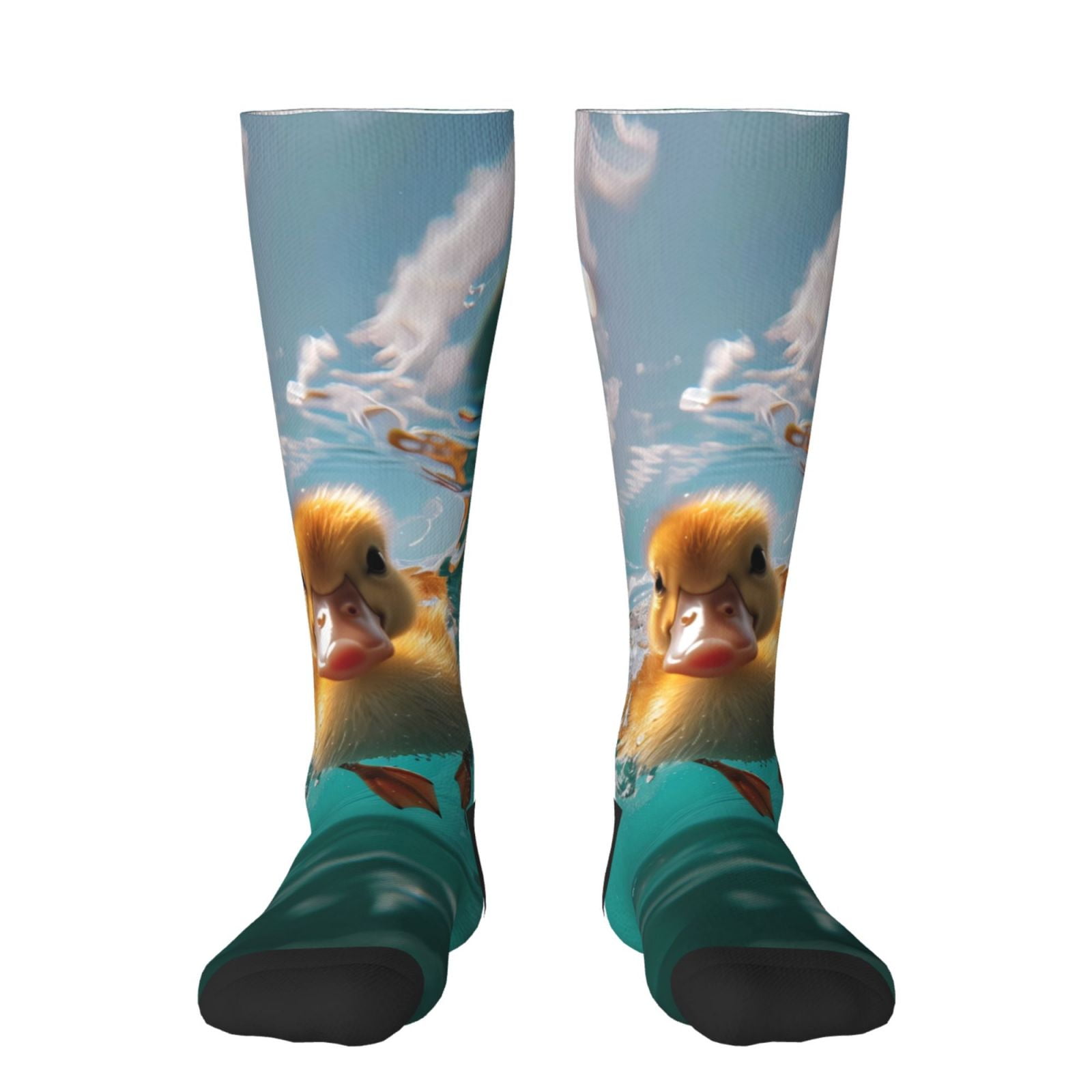 Naloa Underwater Swimming Duck Thigh High Socks Extra Long Stretchy ...