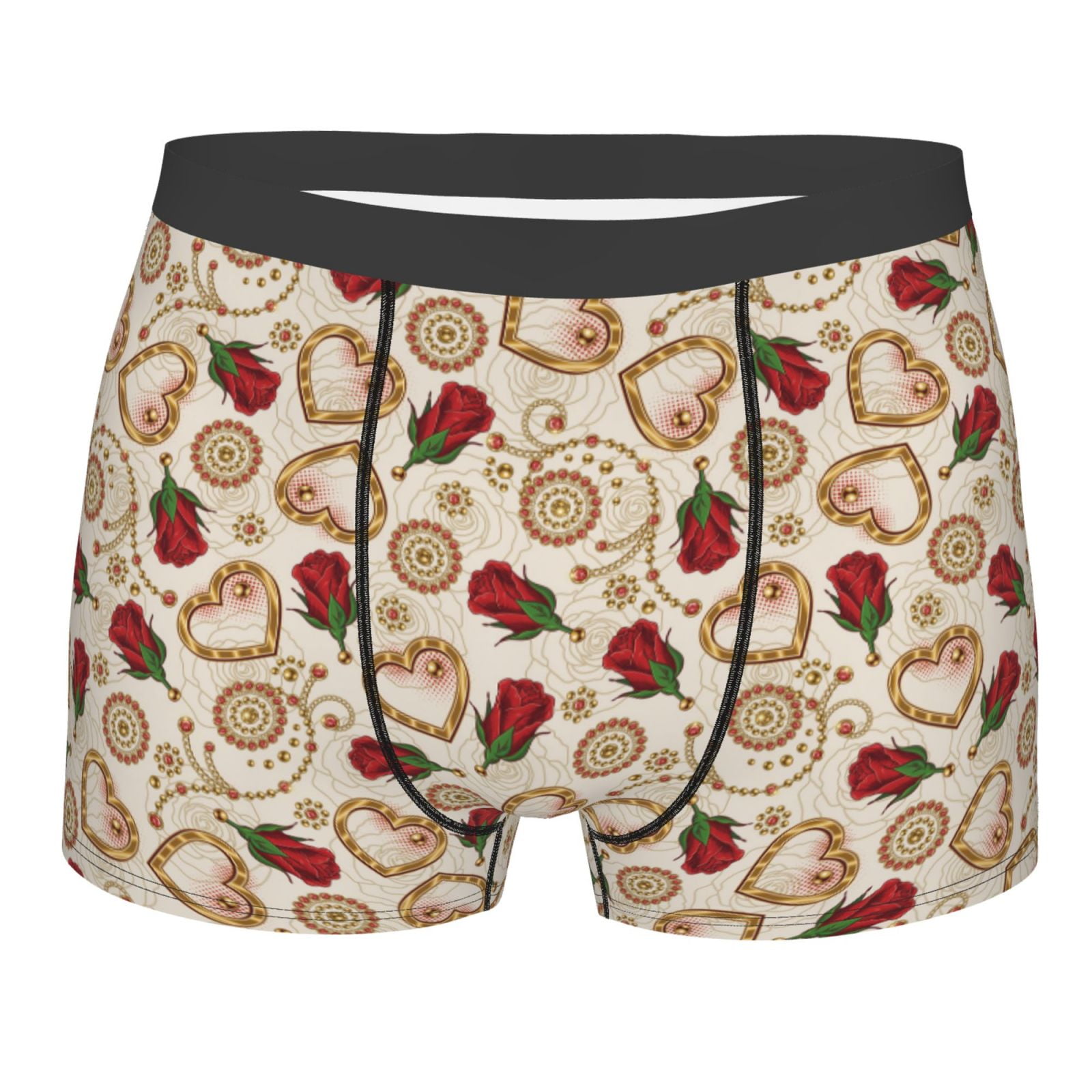 Naloa Valentine'S Day Rose Print Mens Underwear - Boxers for Men ...