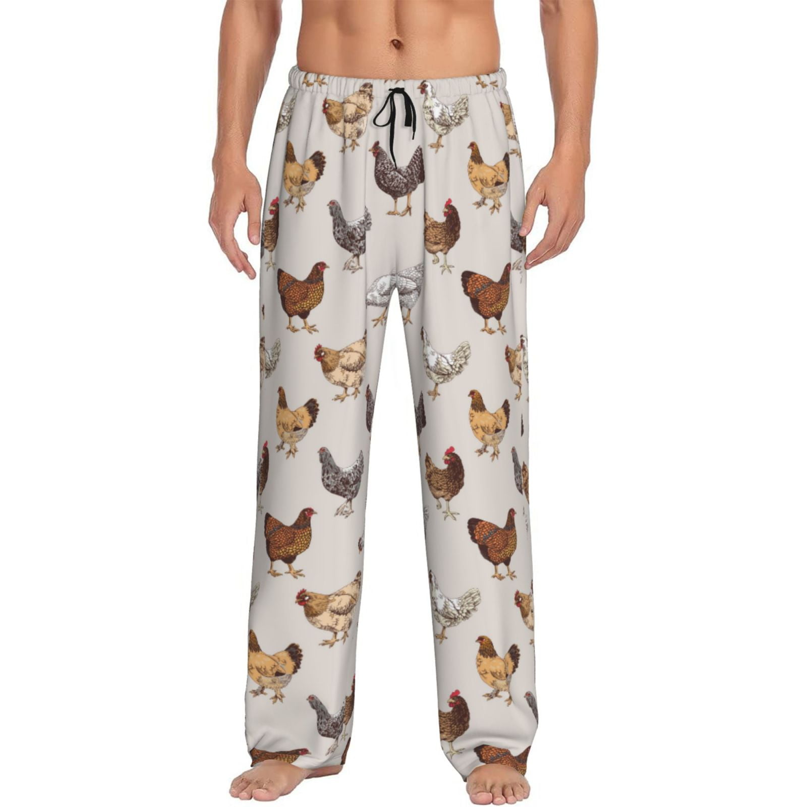 Naloa Various Chicken Pajama Pants Men, PJ Bottoms, Sleep & Lounge ...