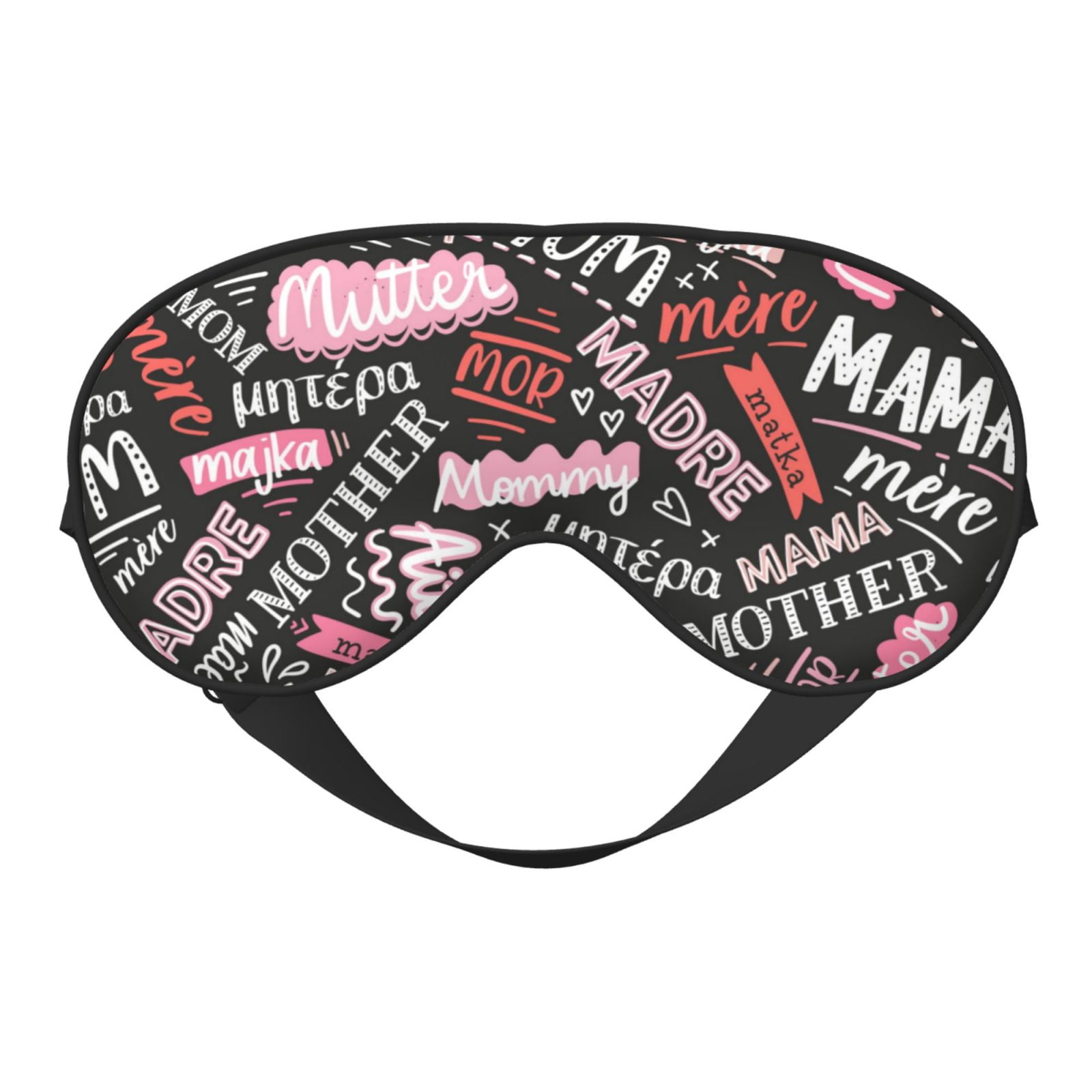 Naloa Various Languages Mother Print Sleep Mask for Sleeper, Light ...