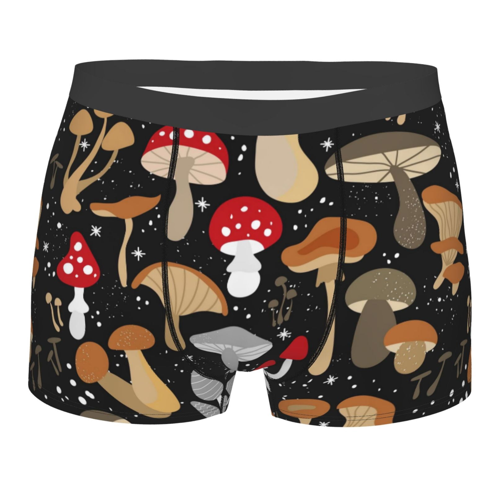 Naloa Various Mushrooms Print Mens Underwear - Boxers for Men, Classic ...