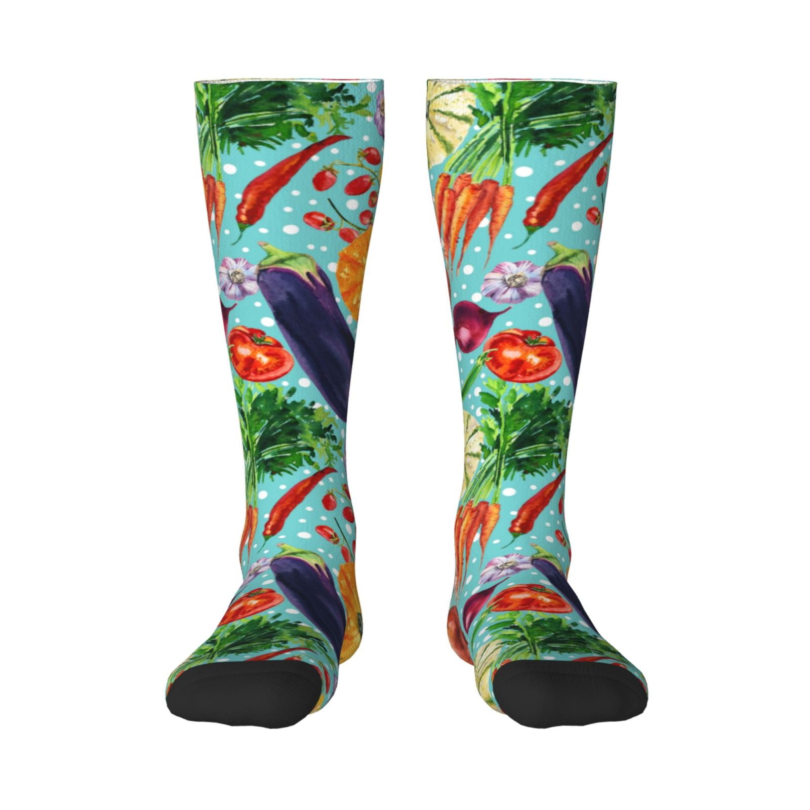 Naloa Vegetable Thigh High Socks Extra Long Stretchy Sock Women Over ...