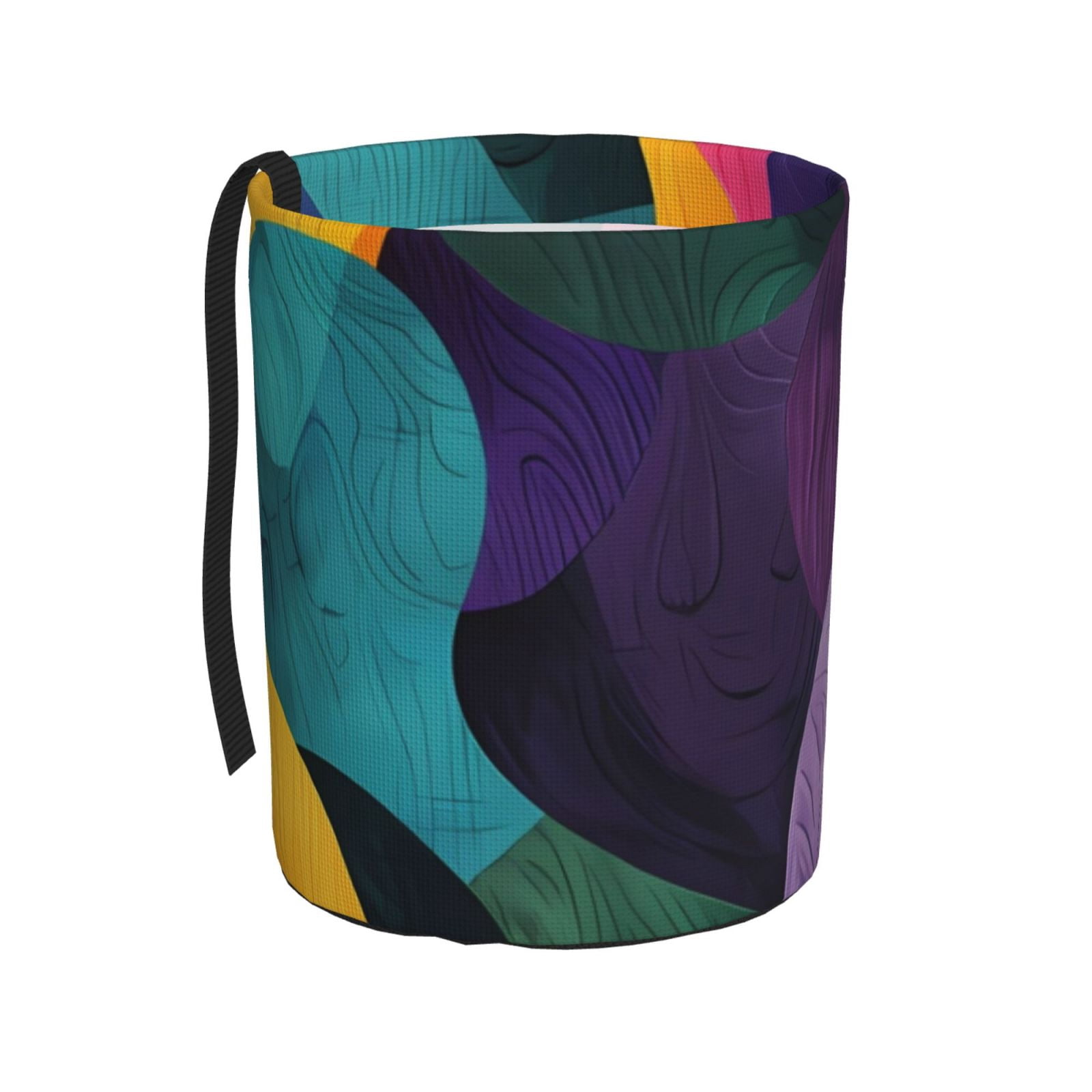 Naloa Vibrant Abstract Flow Car Trash Can Garbage Car Accessories Trash ...