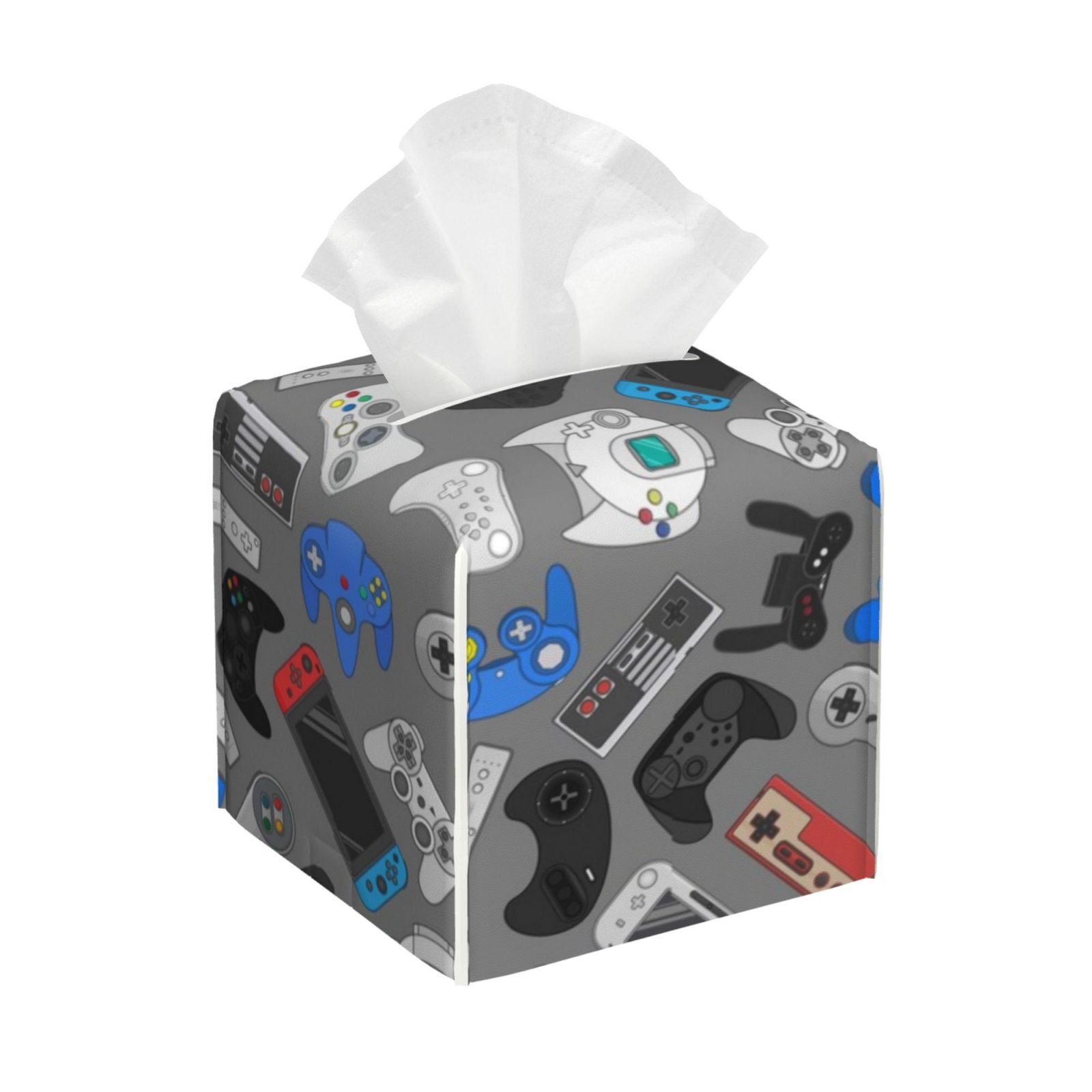 Naloa Video Game Tissue Box CoverLeather Tissue Holder Square Facial ...
