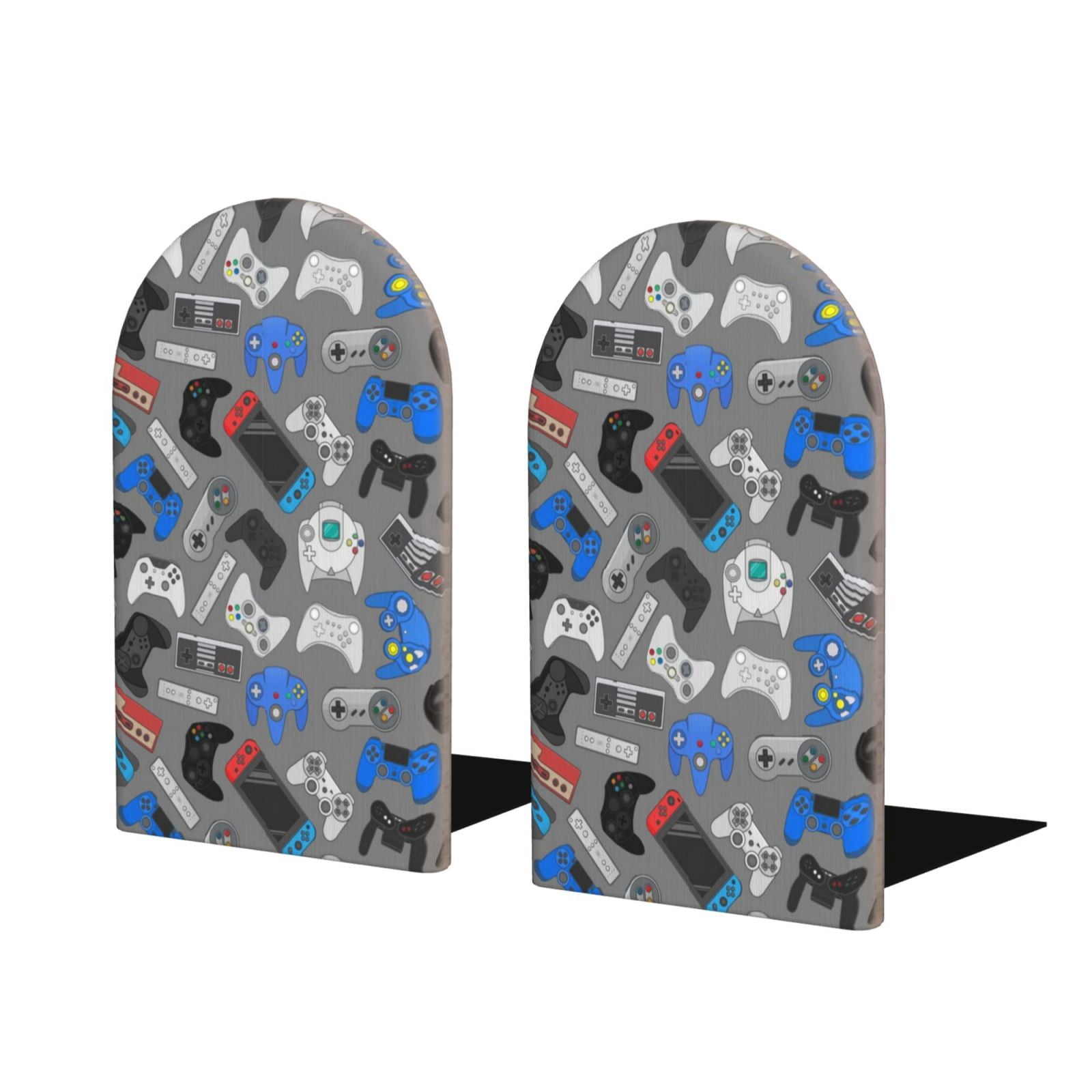 Naloa Video Game Wood Non-Skid Bookend for Shelves,Book Ends for Heavy ...