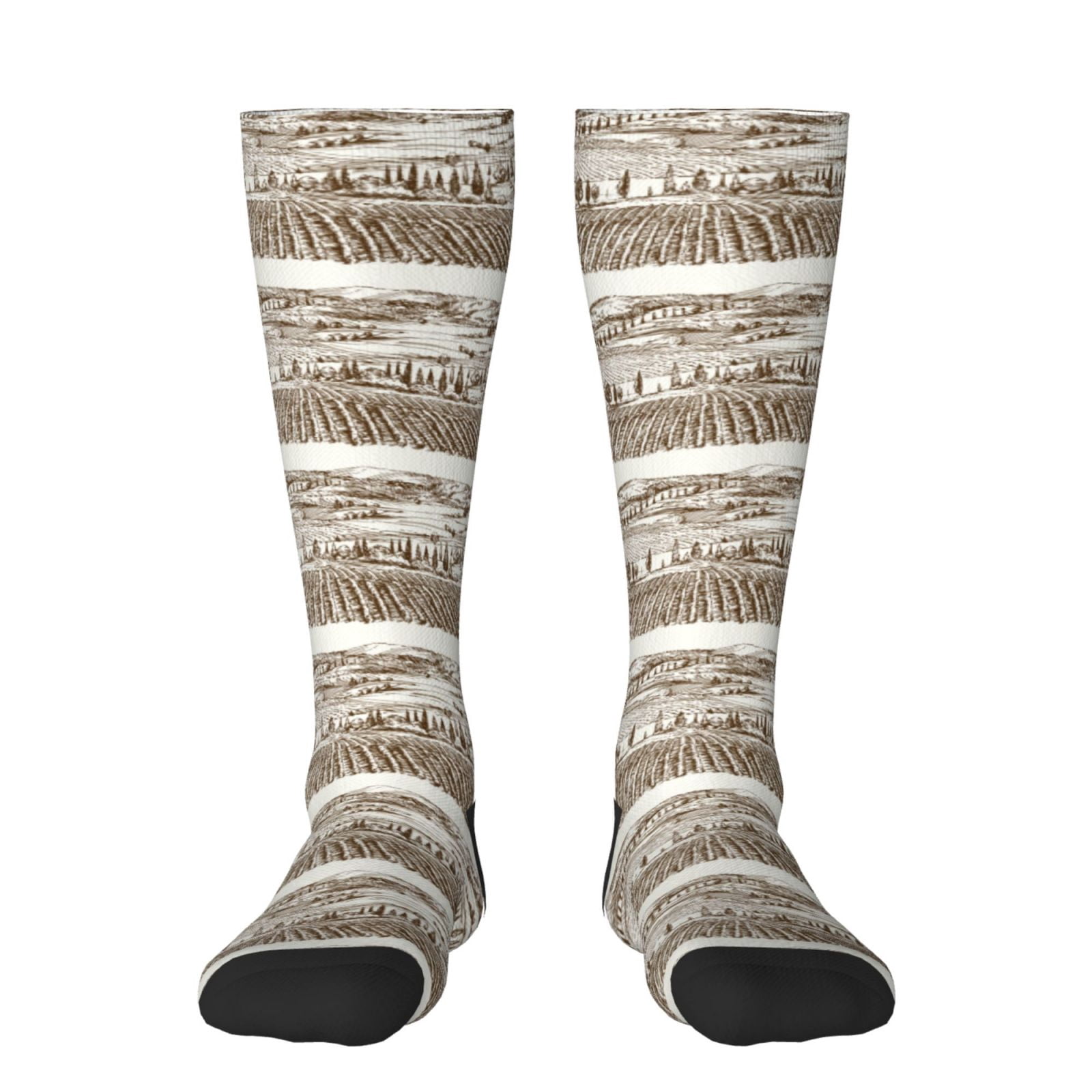 Naloa Vineyard Landscape 1 Thigh High Socks Extra Long Stretchy Sock ...
