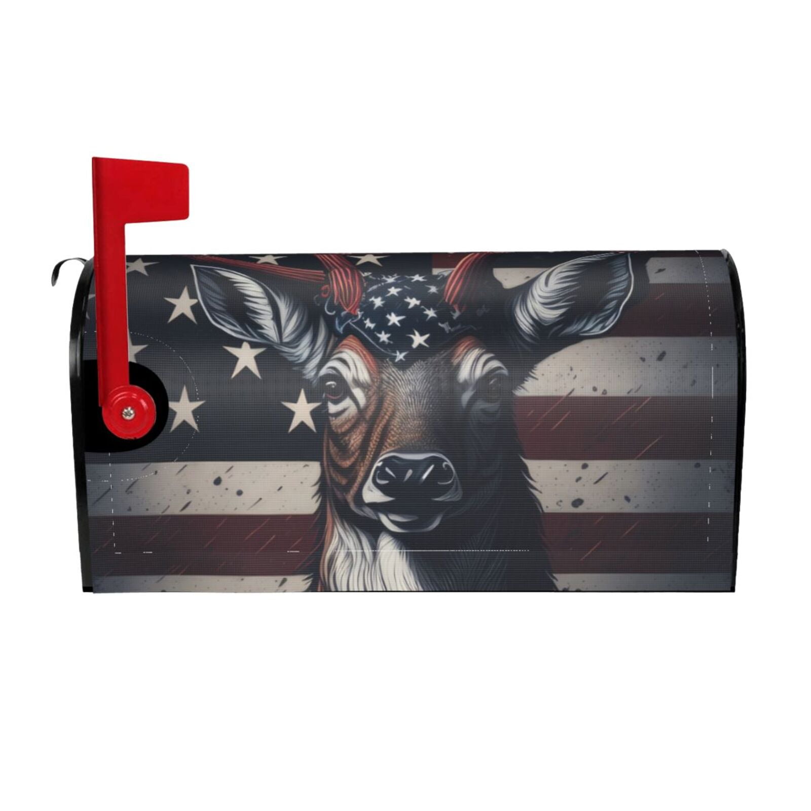 Naloa Vintage American Deer Mailbox Covers Magnetic Post Box Cover Post ...