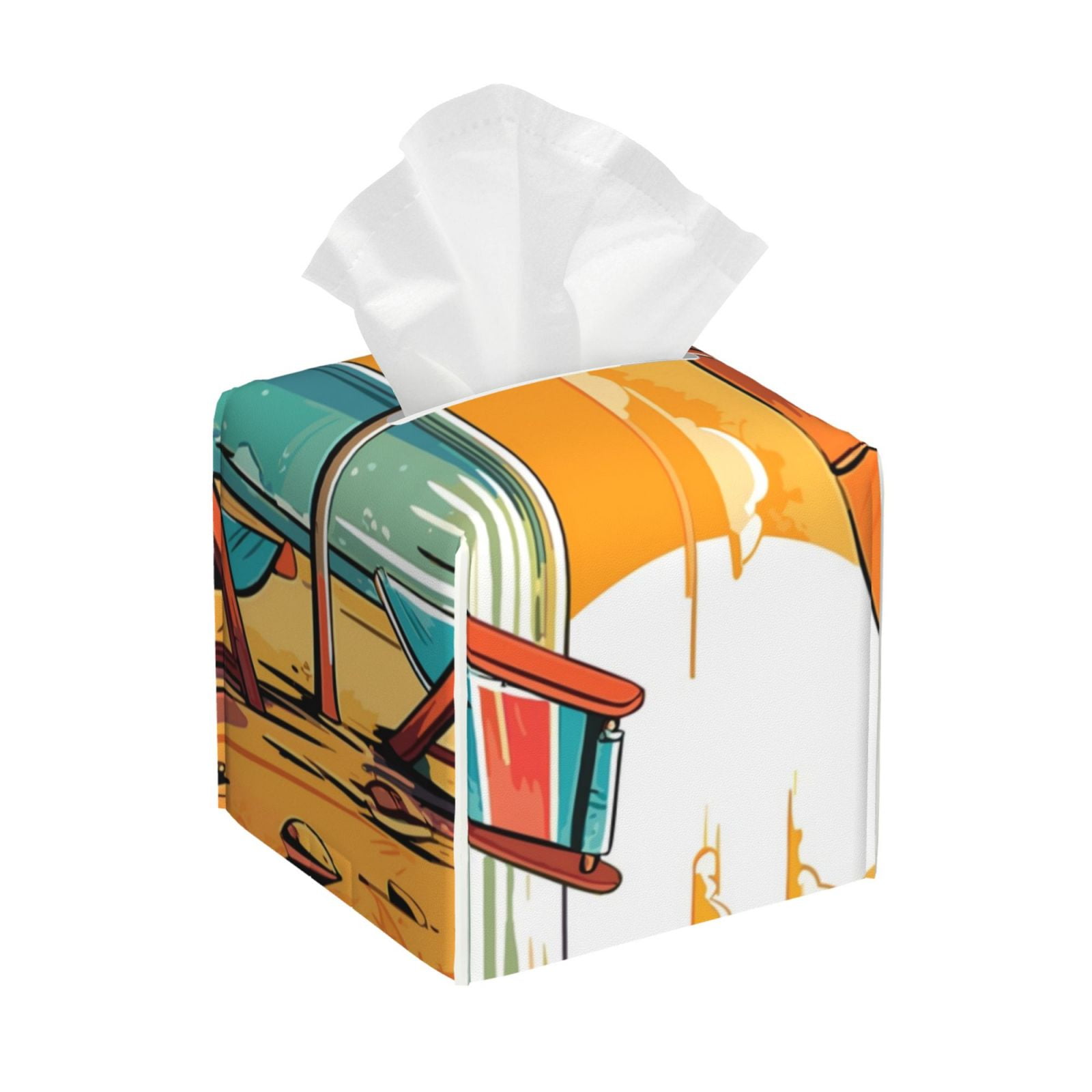 Naloa Vintage Beach Sunset Tissue Box Cover Leather Tissue Holder ...