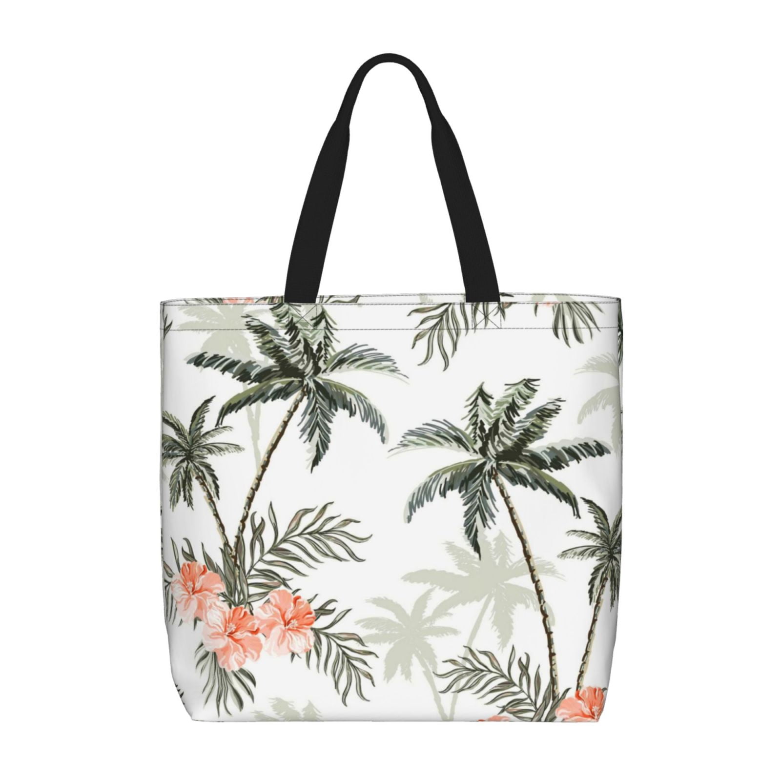 Naloa Vintage Palm Trees Tote Bag for Women, Foldable Tote Bag With ...