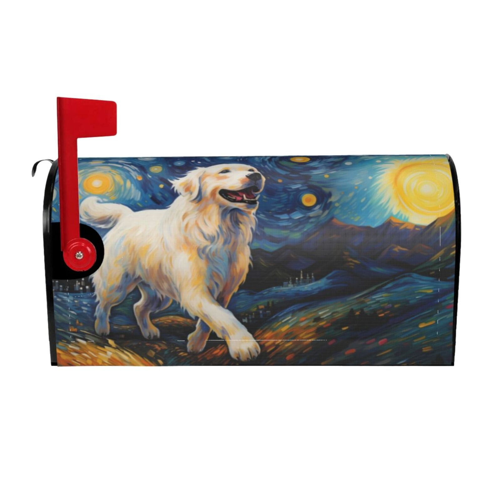 Naloa Vintage Starry Sky Labrador A Mailbox Covers Magnetic Post Box ...