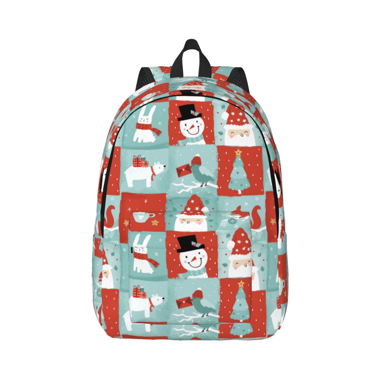 Naloa Warm Christmas Memories Canvas Backpack for Men Women Rucksack ...