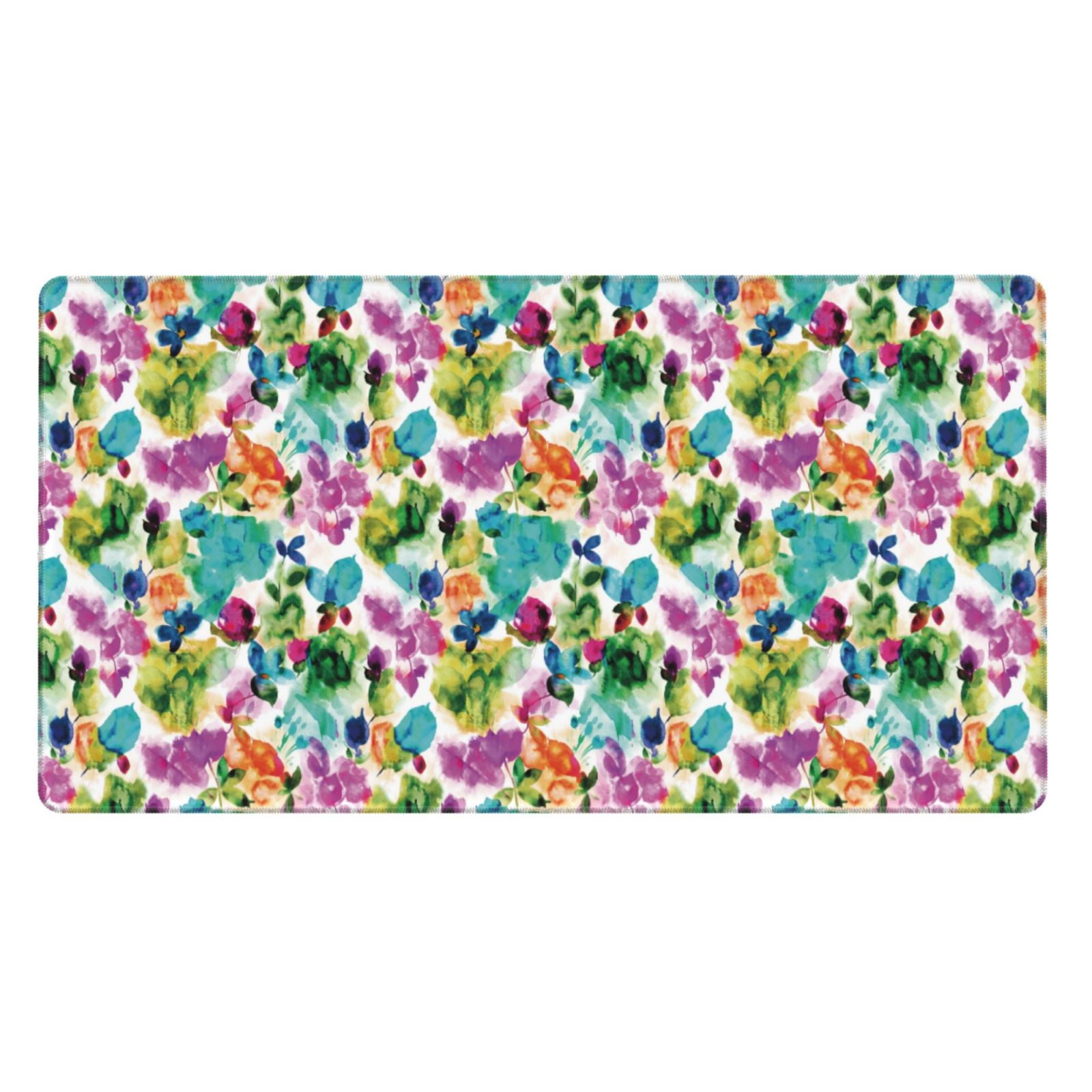 Naloa Watercolor Flowers Gaming Mouse Pad Large Mouse Mat Long Extended ...