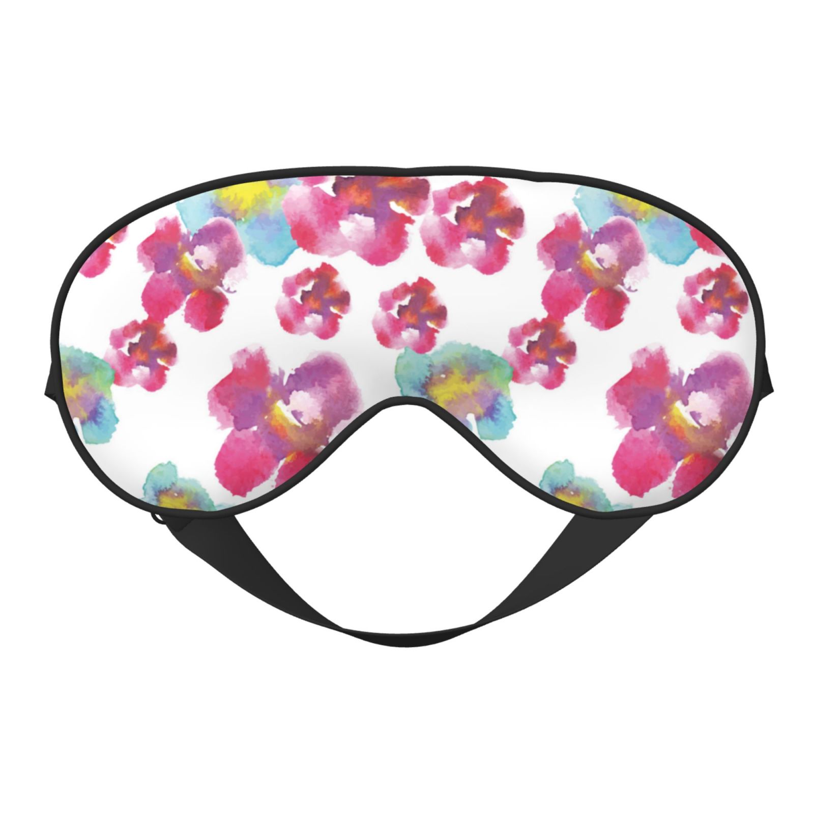 Naloa Watercolor Flowers Print Sleep Mask for Sleeper, Light Blocking ...