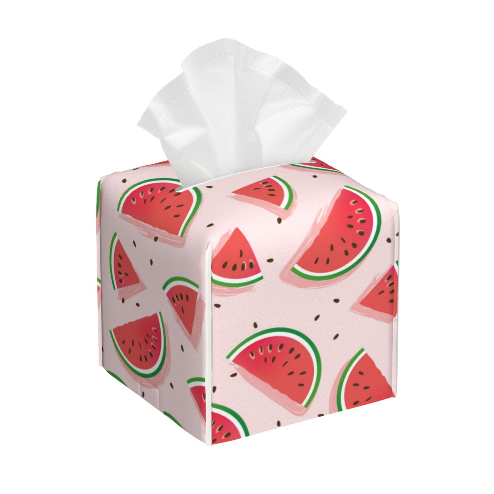 Naloa Watermelon Tissue Box CoverLeather Tissue Holder Square Facial ...