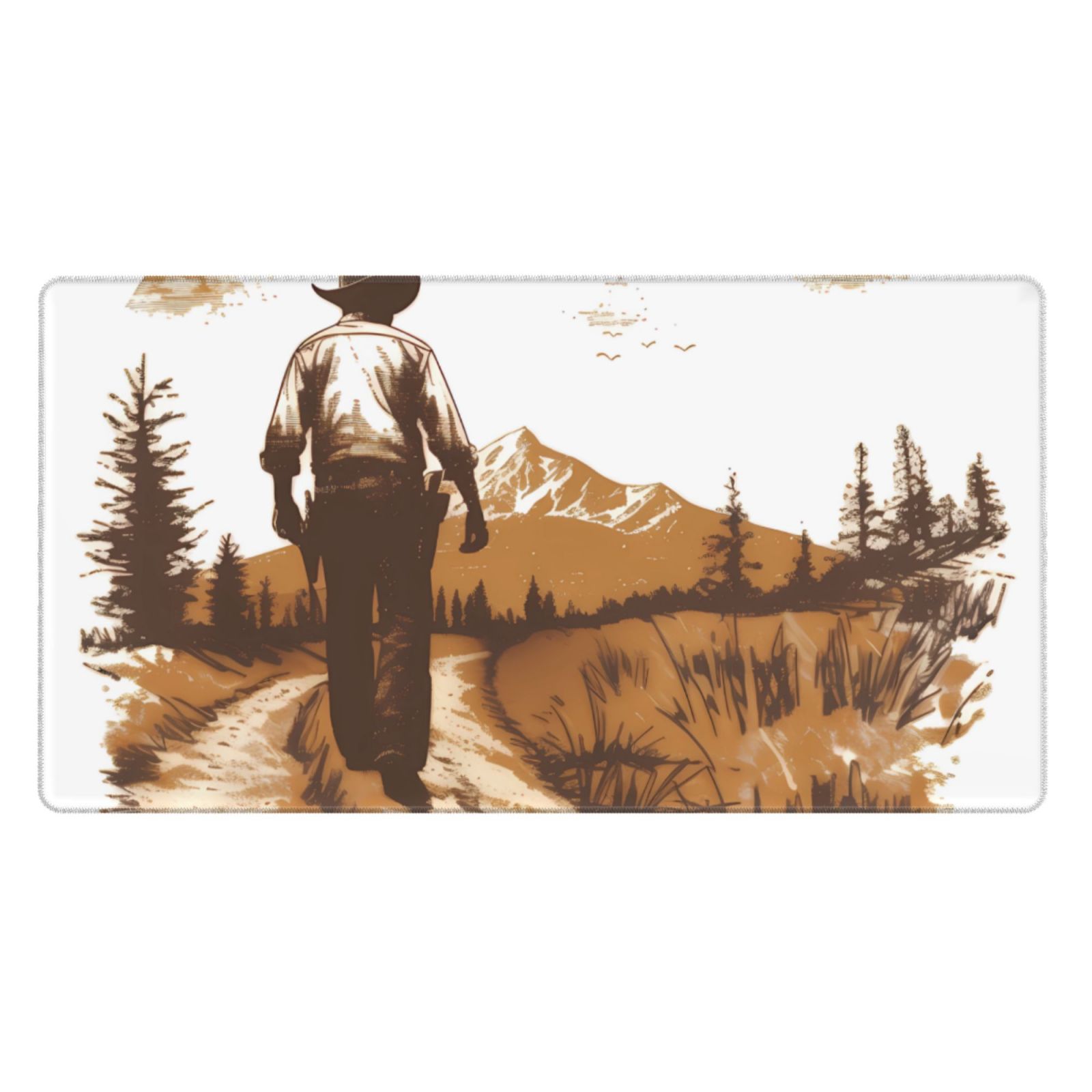 Naloa Western Cowboy Countryside Gaming Mouse Pad Large Mouse Mat Long ...