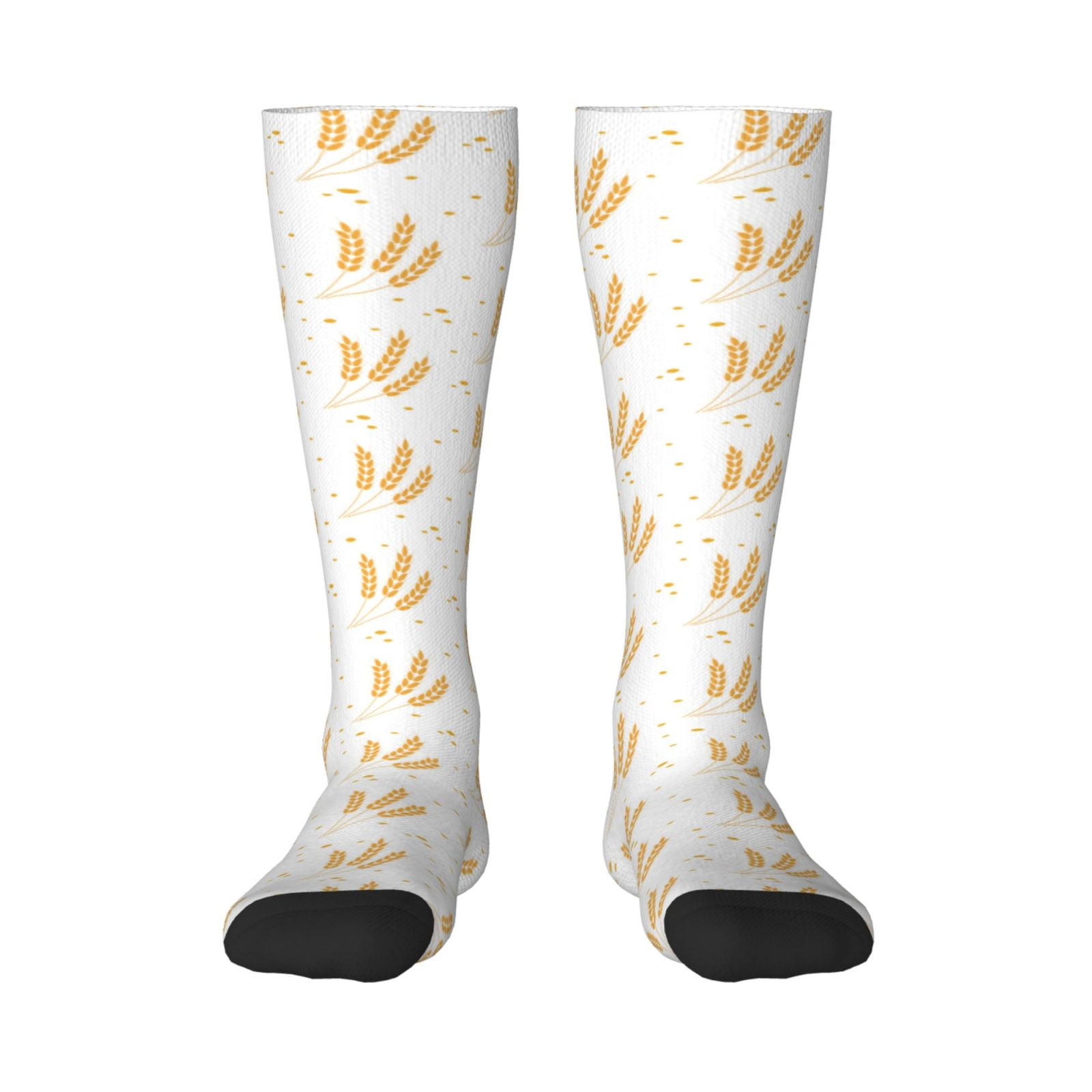 Naloa Wheat Thigh High Socks Extra Long Stretchy Sock Women Over Knee ...