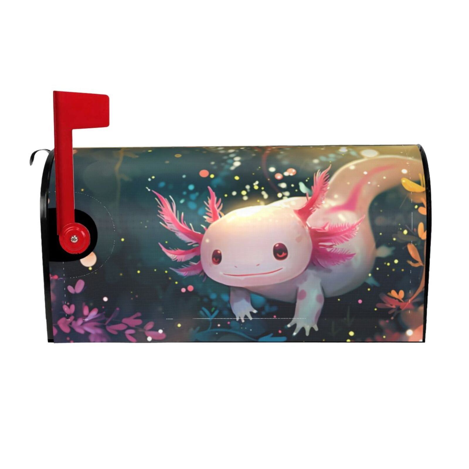 Naloa Whimsical Axolotl Fantasy Mailbox Covers Magnetic Post Box Cover ...