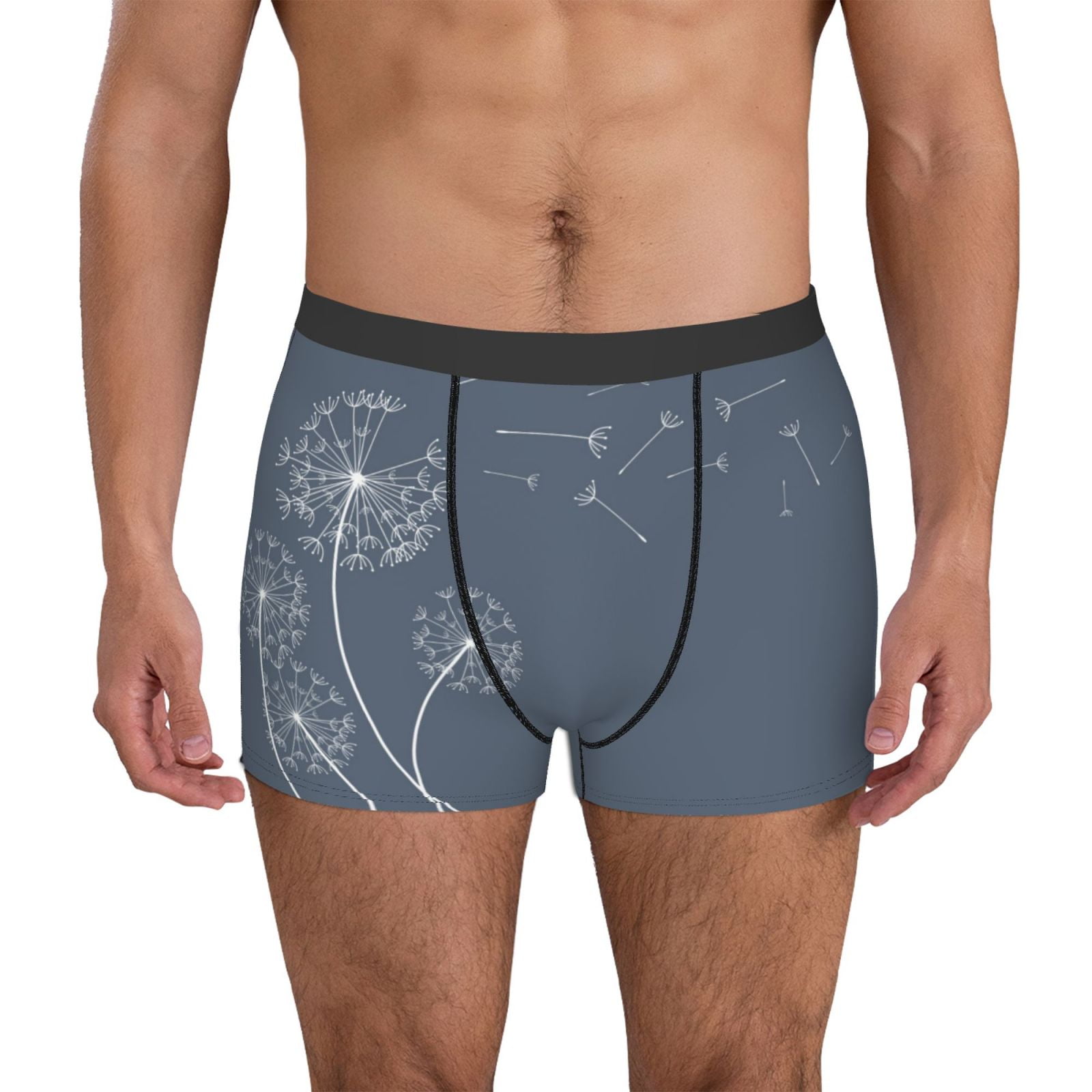 Naloa White Dandelion Mens Underwear - Boxers for Men, Mens Boxer ...