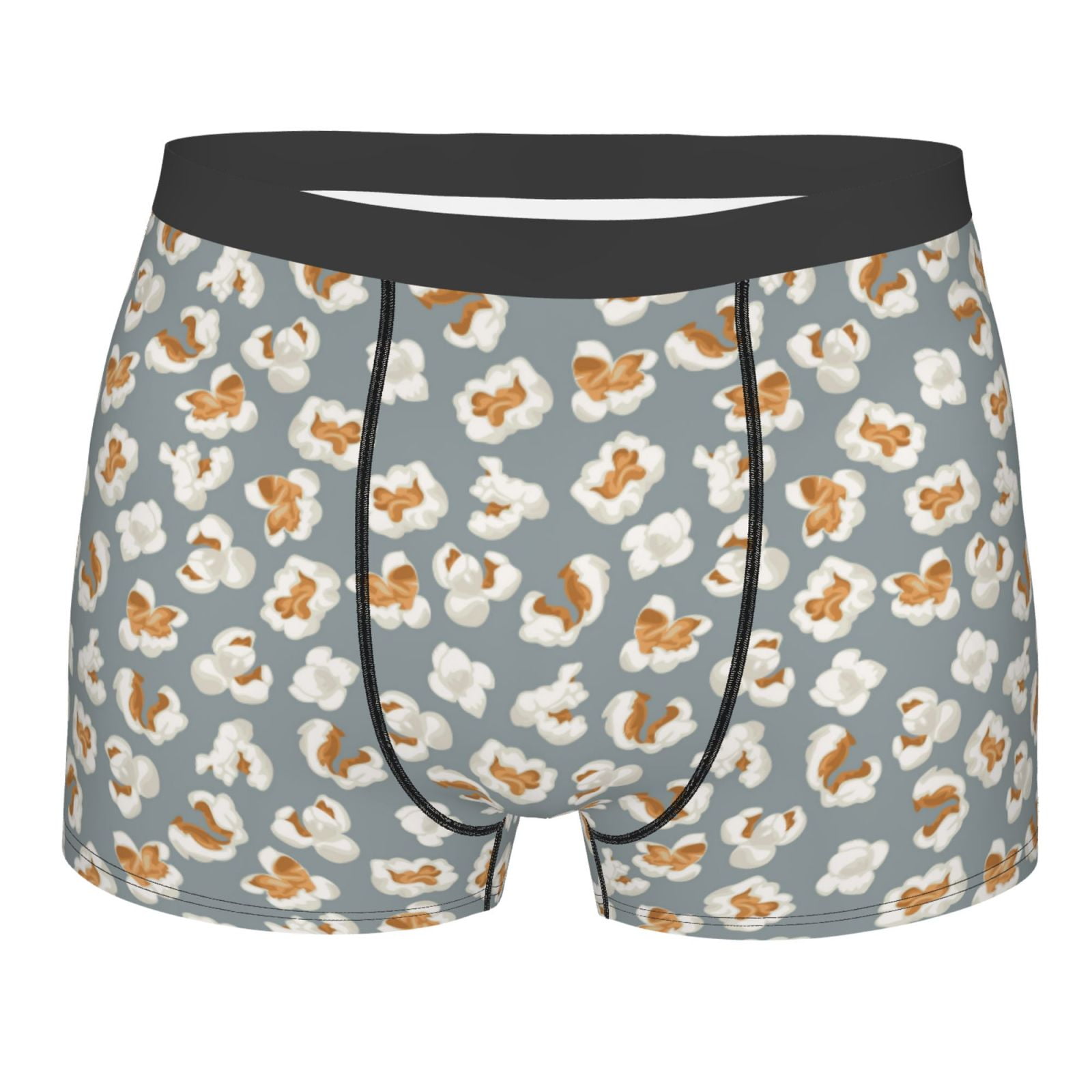Naloa White Popcorn Print Mens Underwear - Boxers for Men, Classic ...