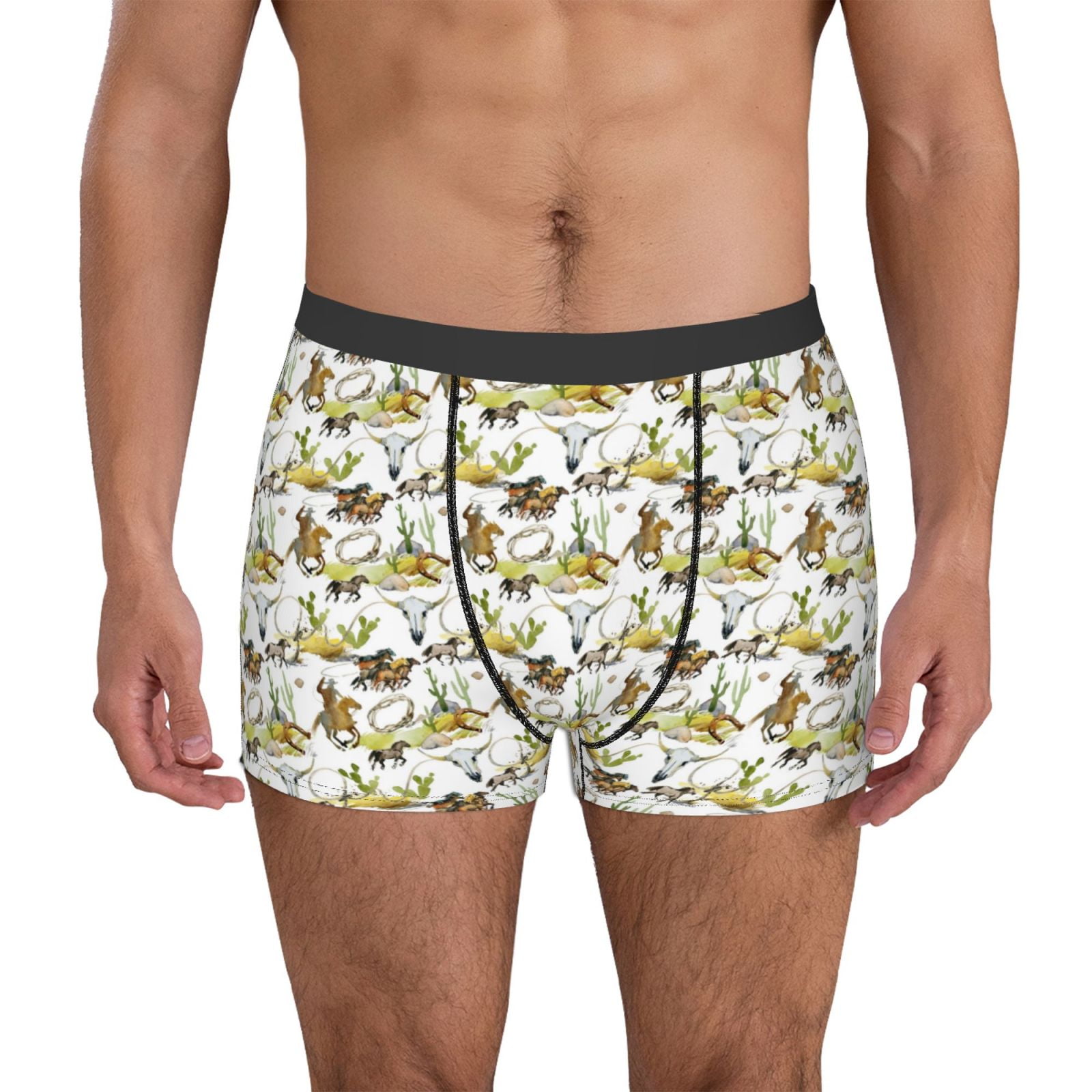 Naloa Wild West Western Mens Underwear - Boxers for Men, Mens Boxer ...