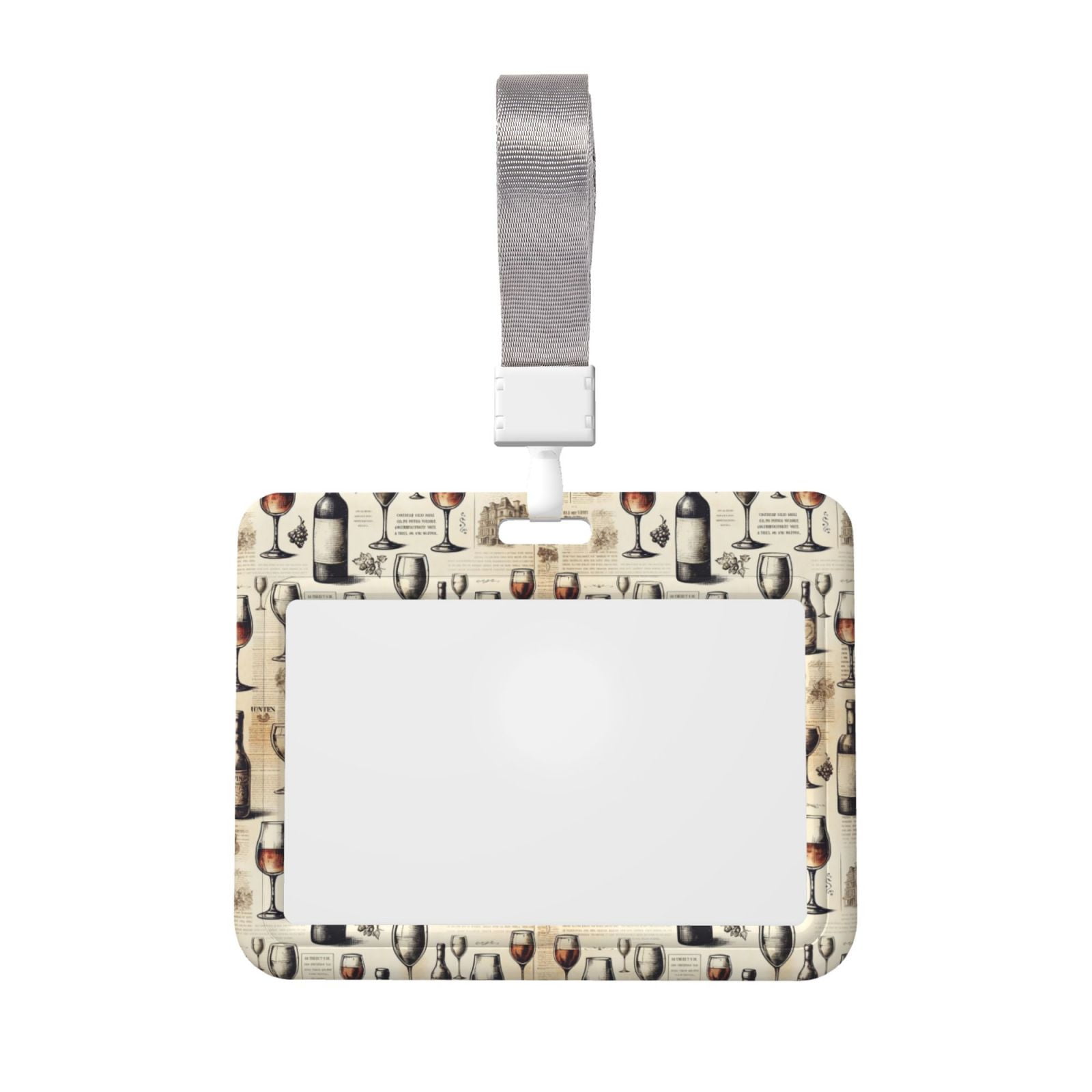 Naloa Wine 1 Card Badge Holder Work Badge Sleeve for Office, School ...