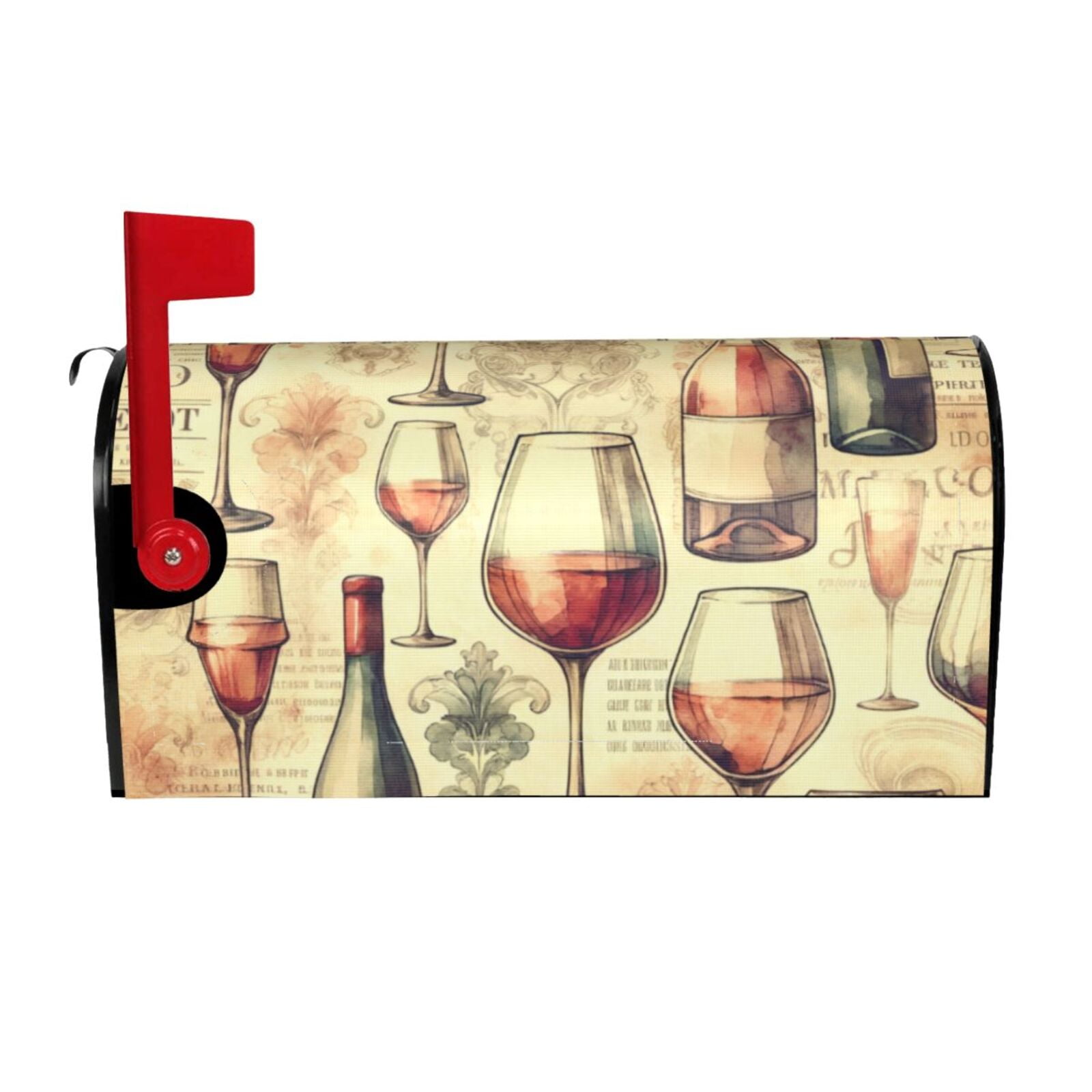 Naloa Wine Mailbox Covers Magnetic Post Box Cover Post Letter Box Cover ...