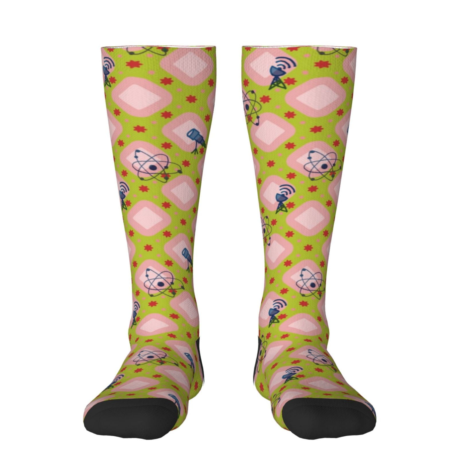 Naloa Wireless Antenna Icon1 Thigh High Socks Extra Long Stretchy Sock ...