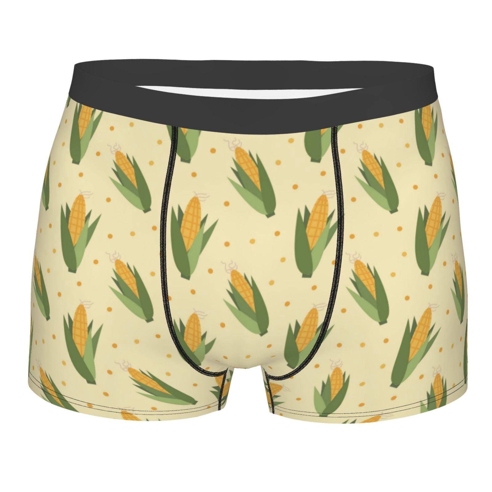 Naloa Yellow Corn Print Mens Underwear - Boxers for Men, Classic Briefs ...