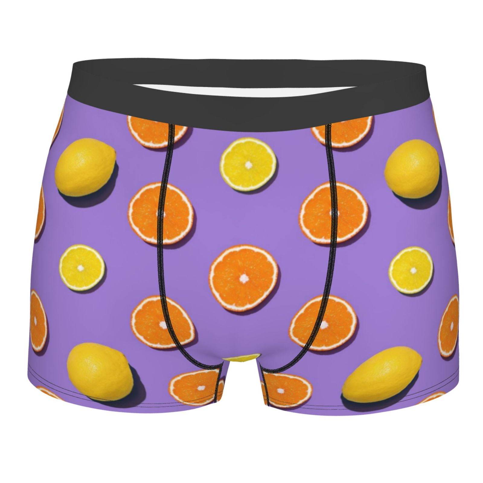 Naloa Yellow Lemon And Orange Print Mens Underwear - Boxers for Men ...