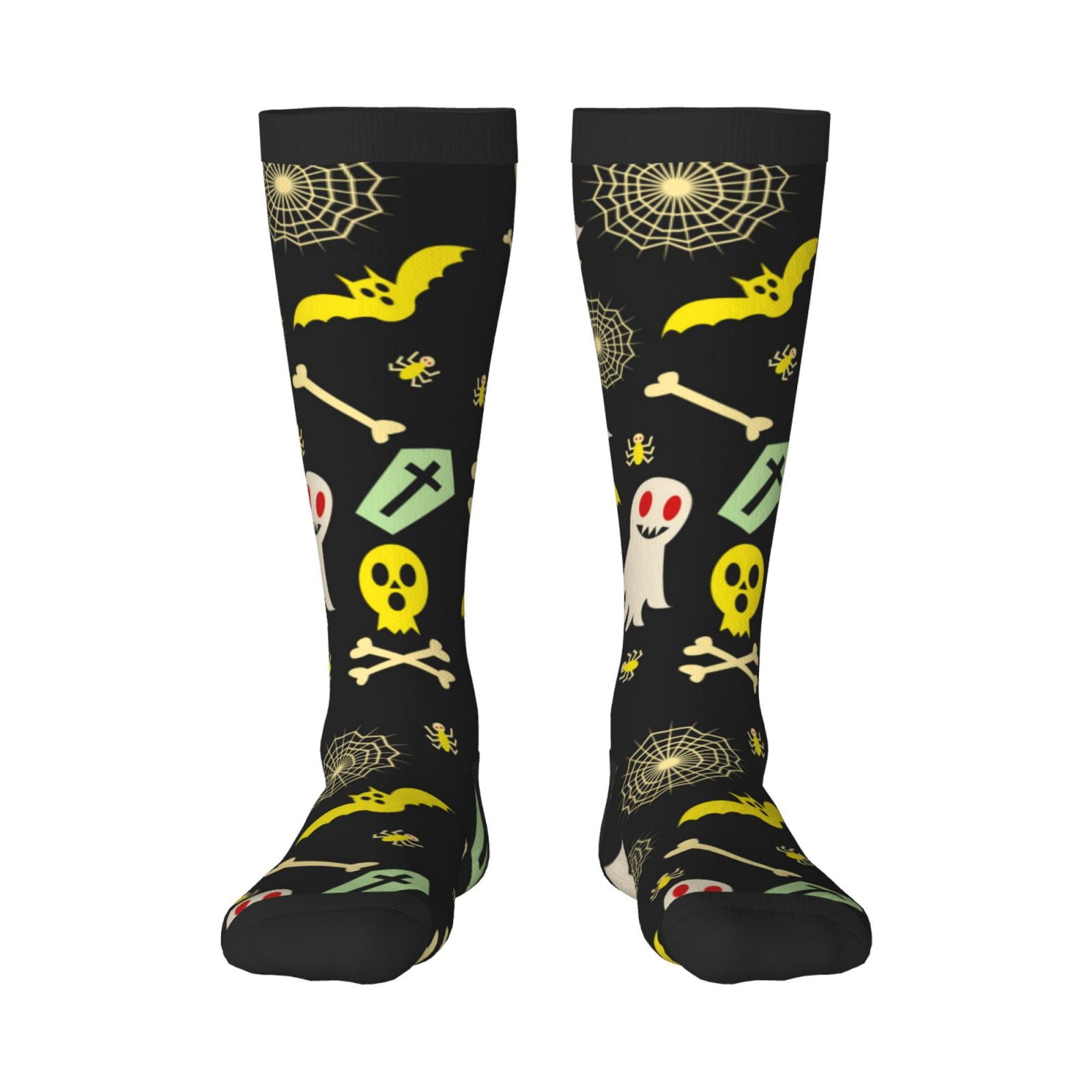 Naloa cartoon Skull spider web Thigh High Socks Extra Long Stretchy ...