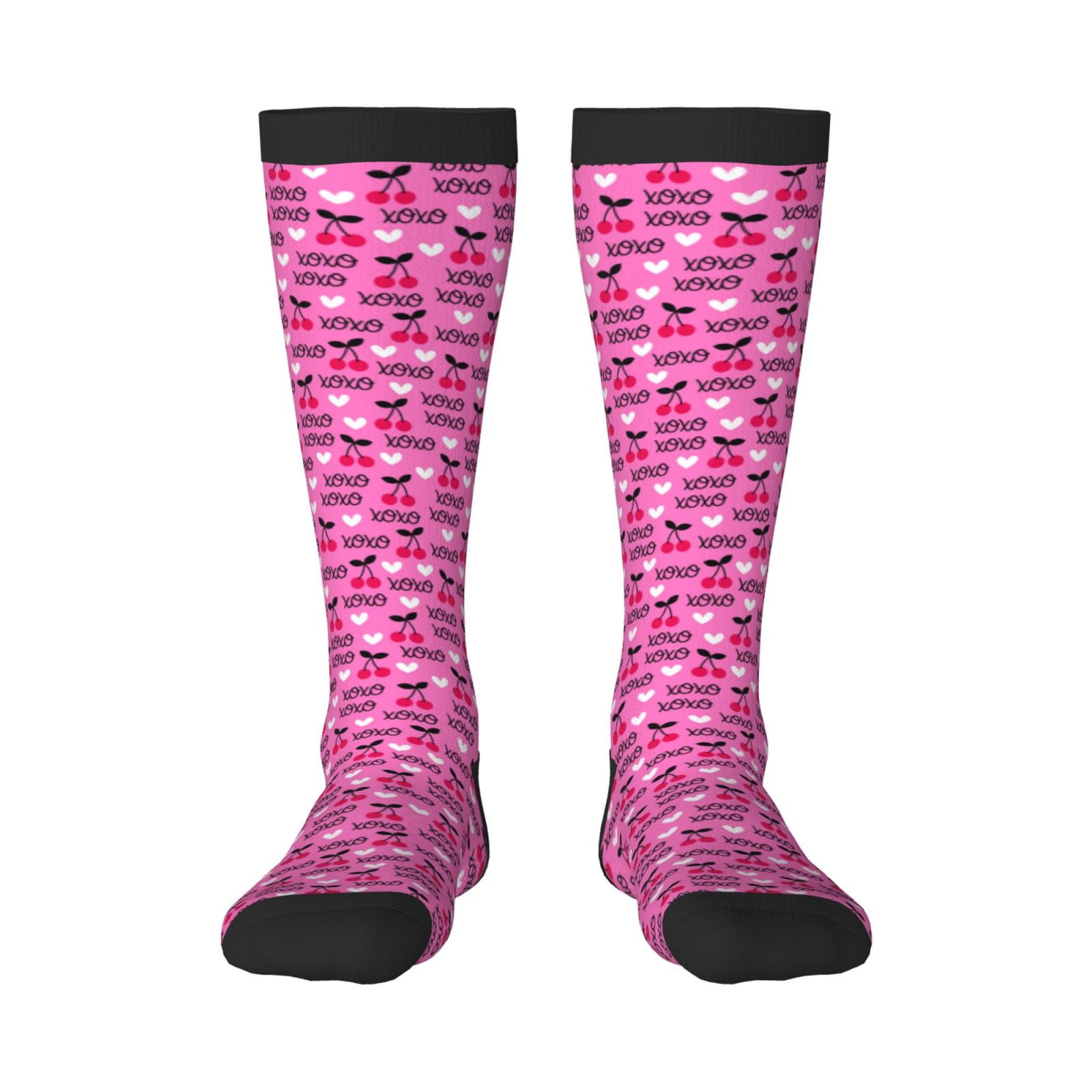 Naloa cherry Knee Socks, High Socks Long Stretchy Sock Women Knee High ...