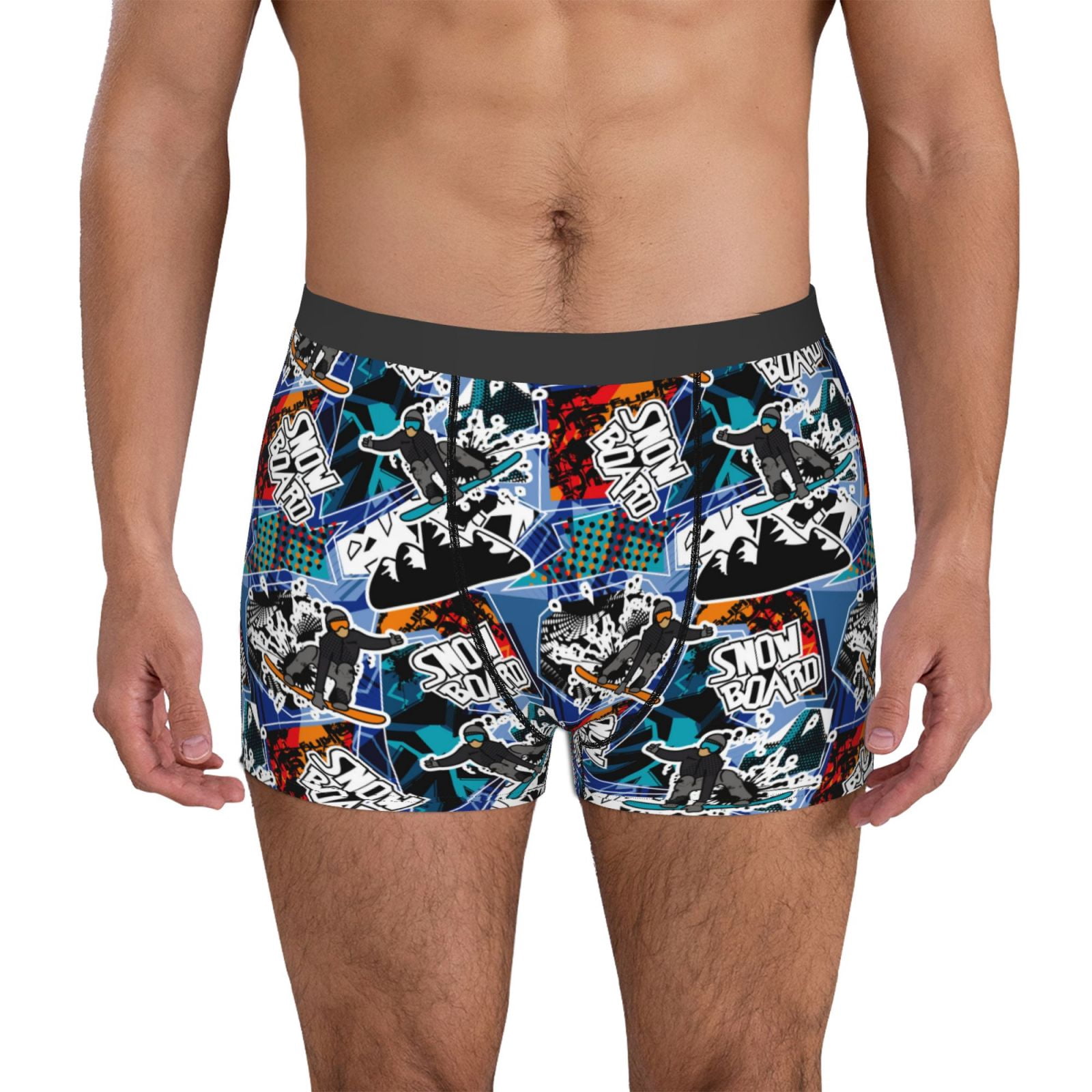 Naloa colorful snow board Mens Underwear - Boxers for Men, Mens Boxer ...
